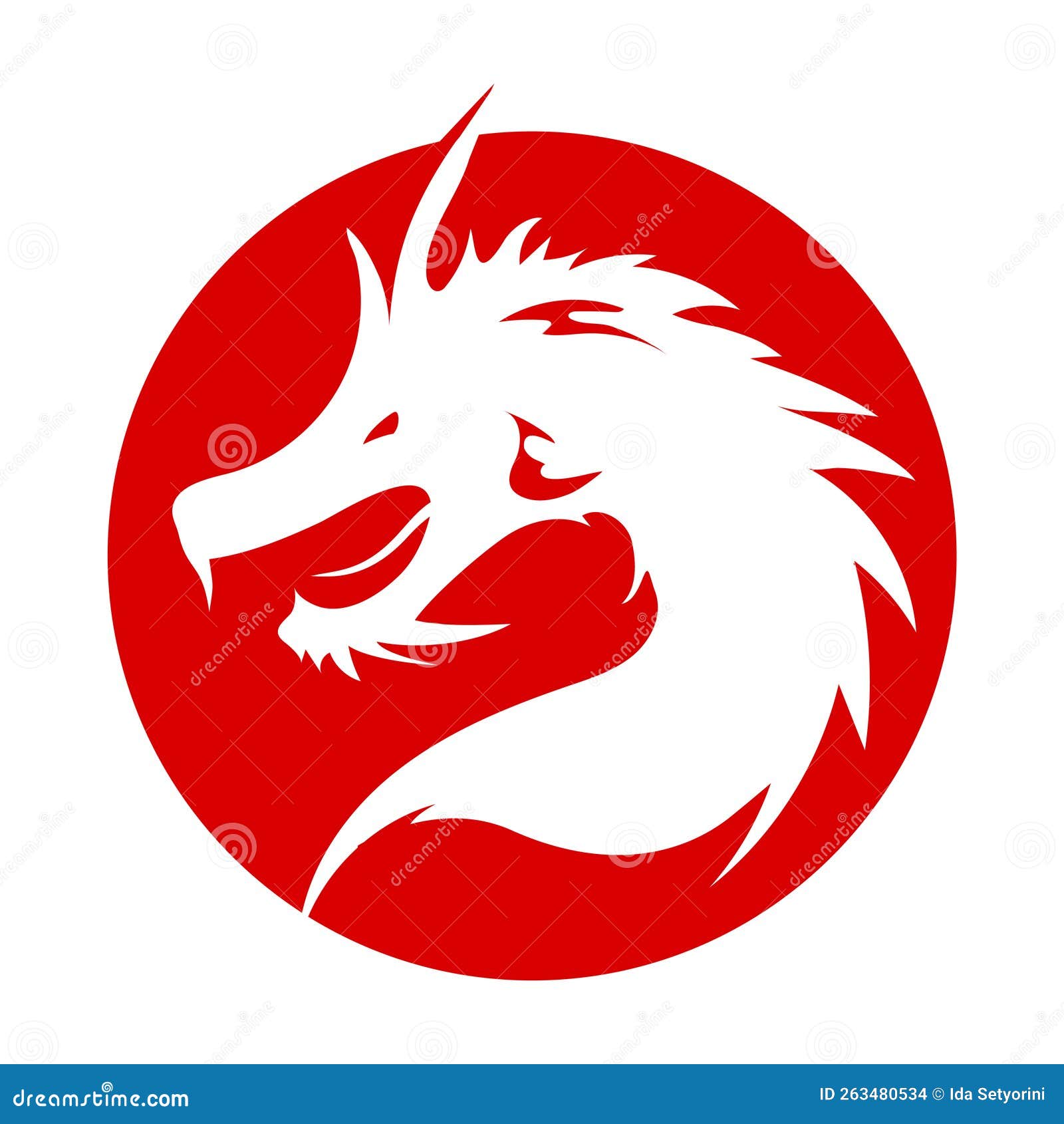 Dragon head logo stock illustration. Illustration of template - 263480534