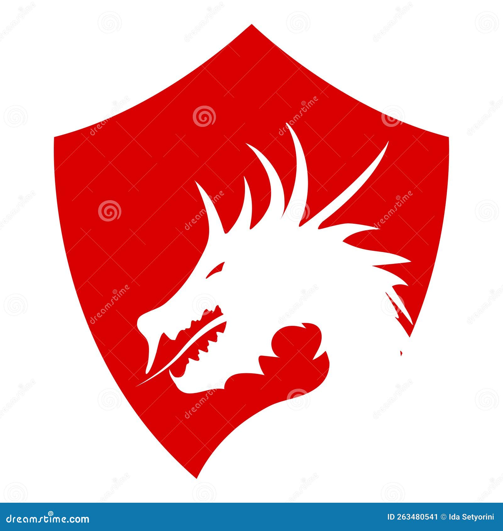 Dragon head logo stock illustration. Illustration of tattoo - 263480541