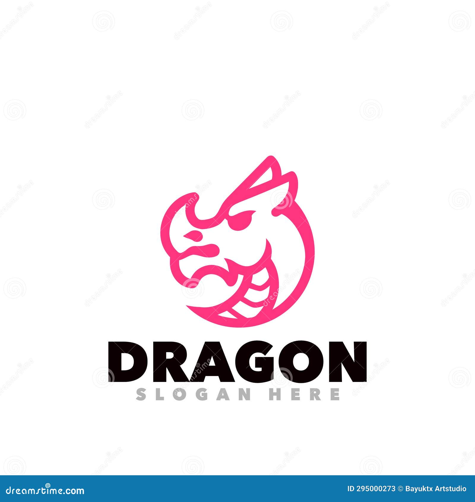 Dragon head logo stock illustration. Illustration of head - 295000273
