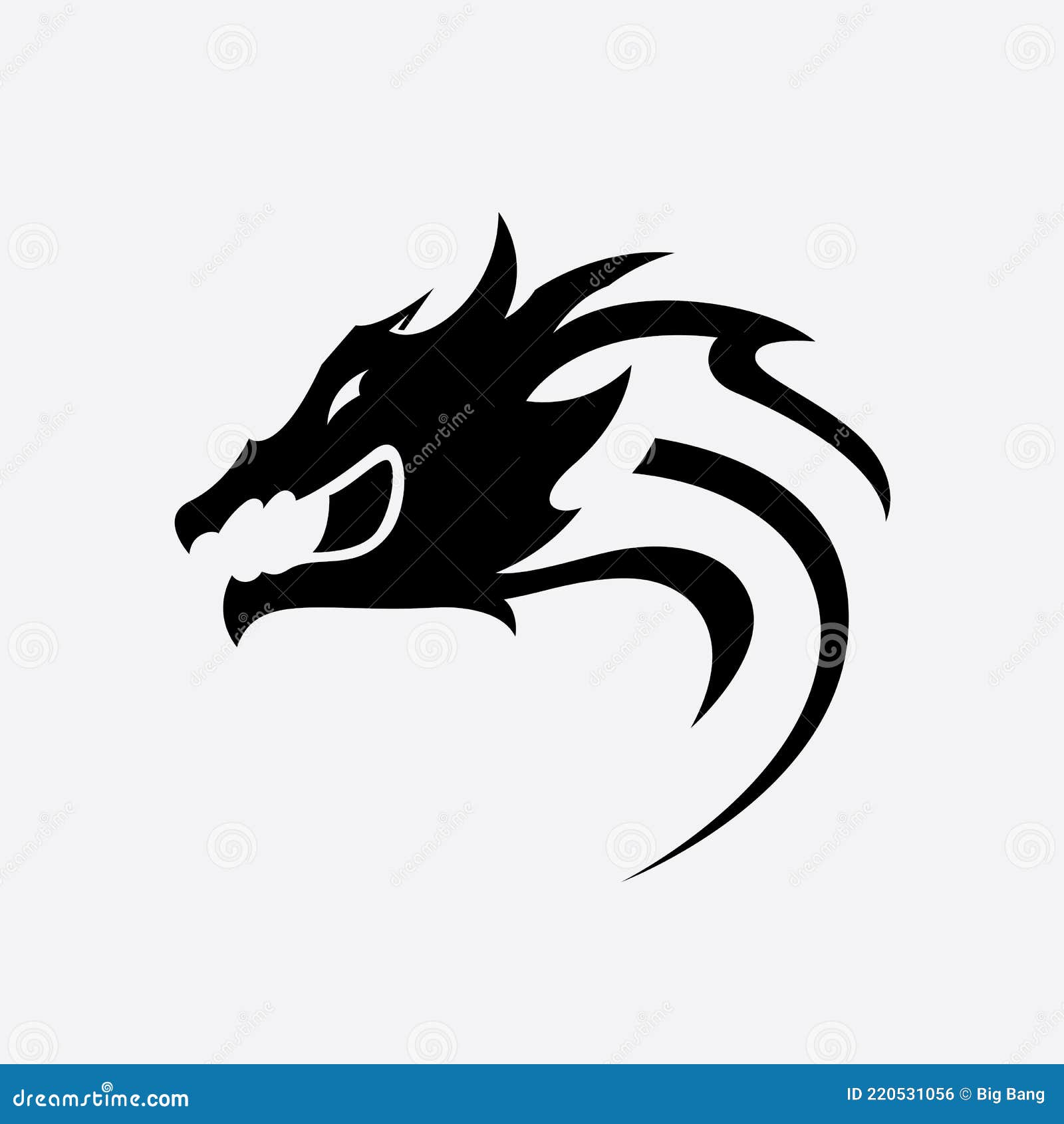 Dragon Head Logo Vector Icon Stock Vector - Illustration of china, logo ...