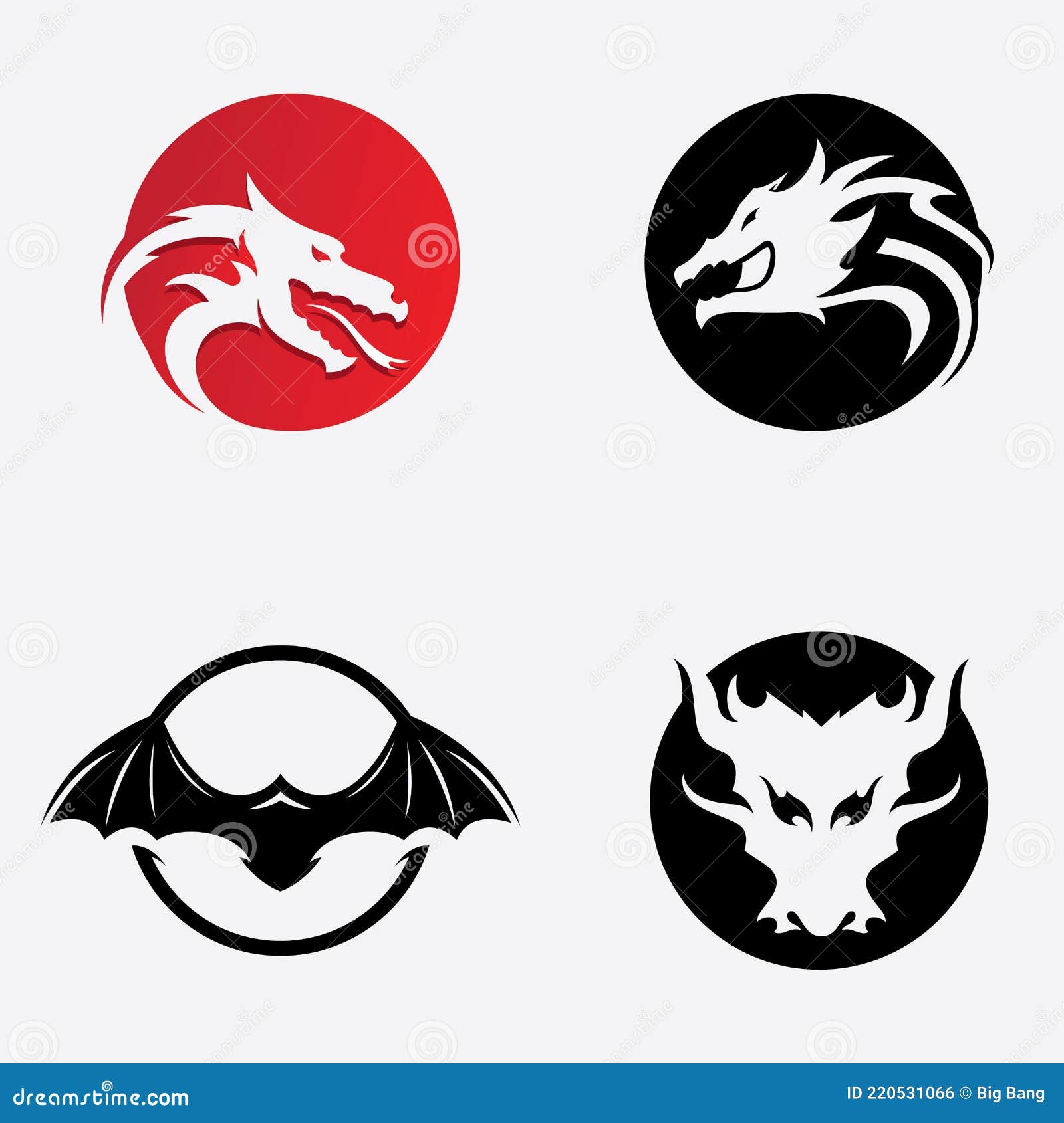 Dragon Head Logo Vector Icon Stock Vector - Illustration of modern ...