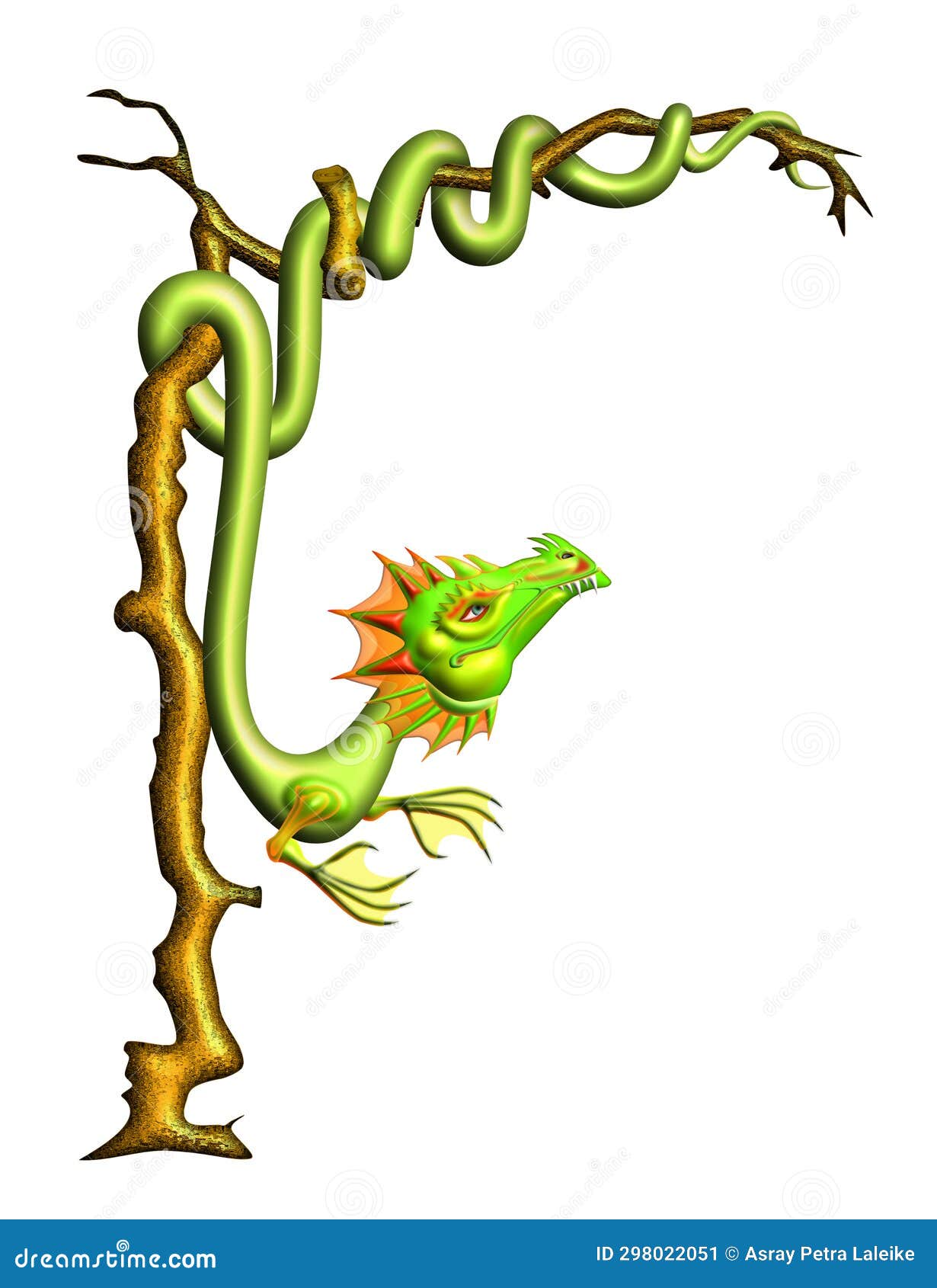 Two Headed Snake Cartoon Vector | CartoonDealer.com #41305771