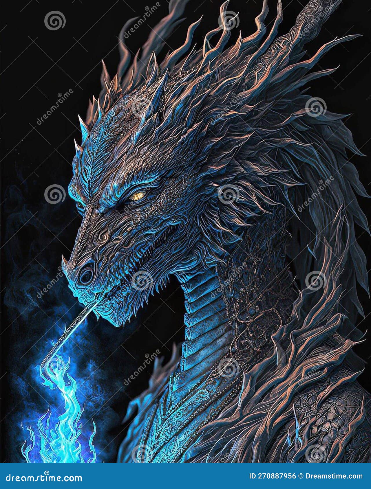 A Dragon Body Human Armor and Colour Full Stock Illustration ...