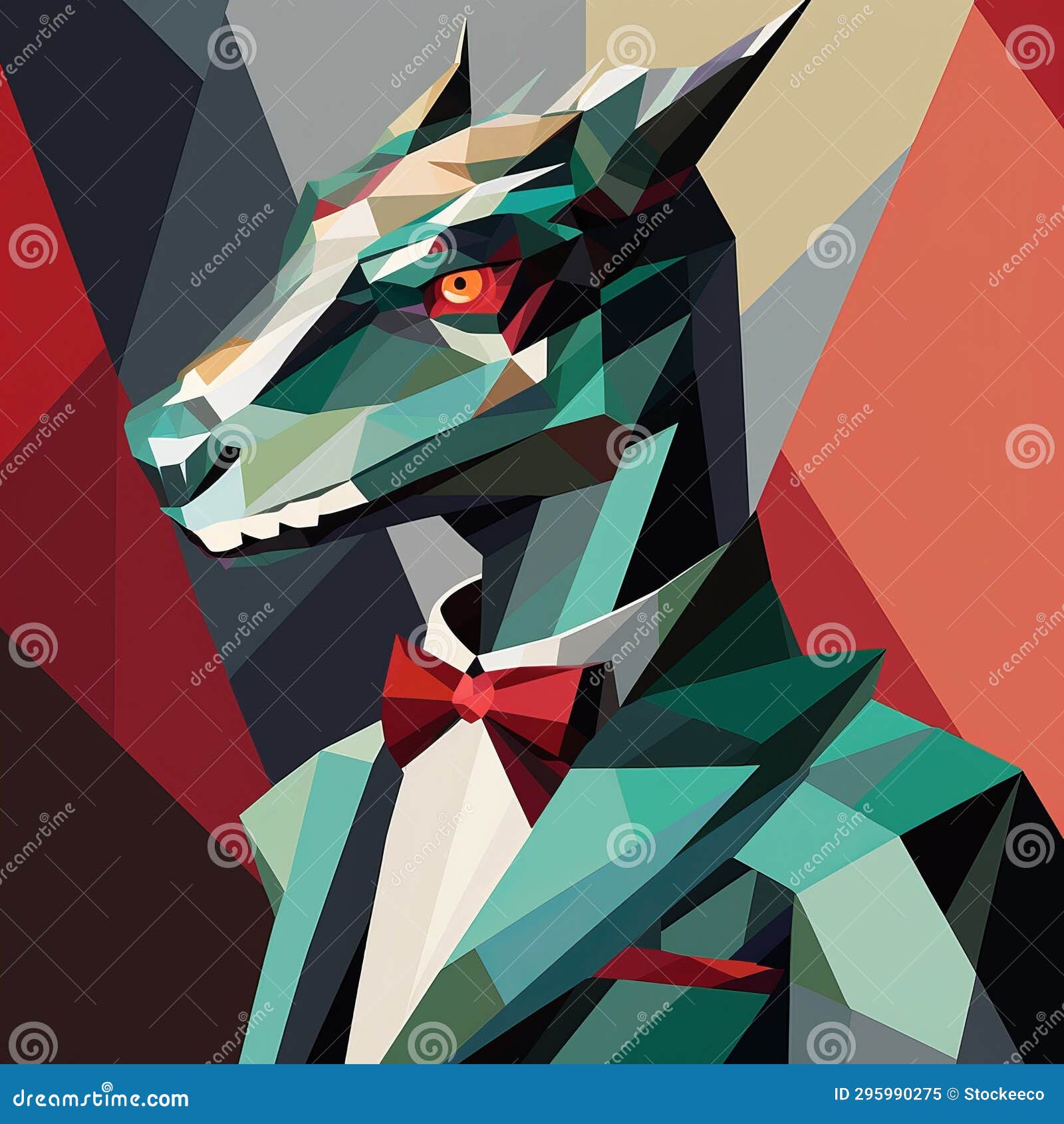 Dragon Humanoid: A Modernist Minimalist Portrait In Realistic Textures ...