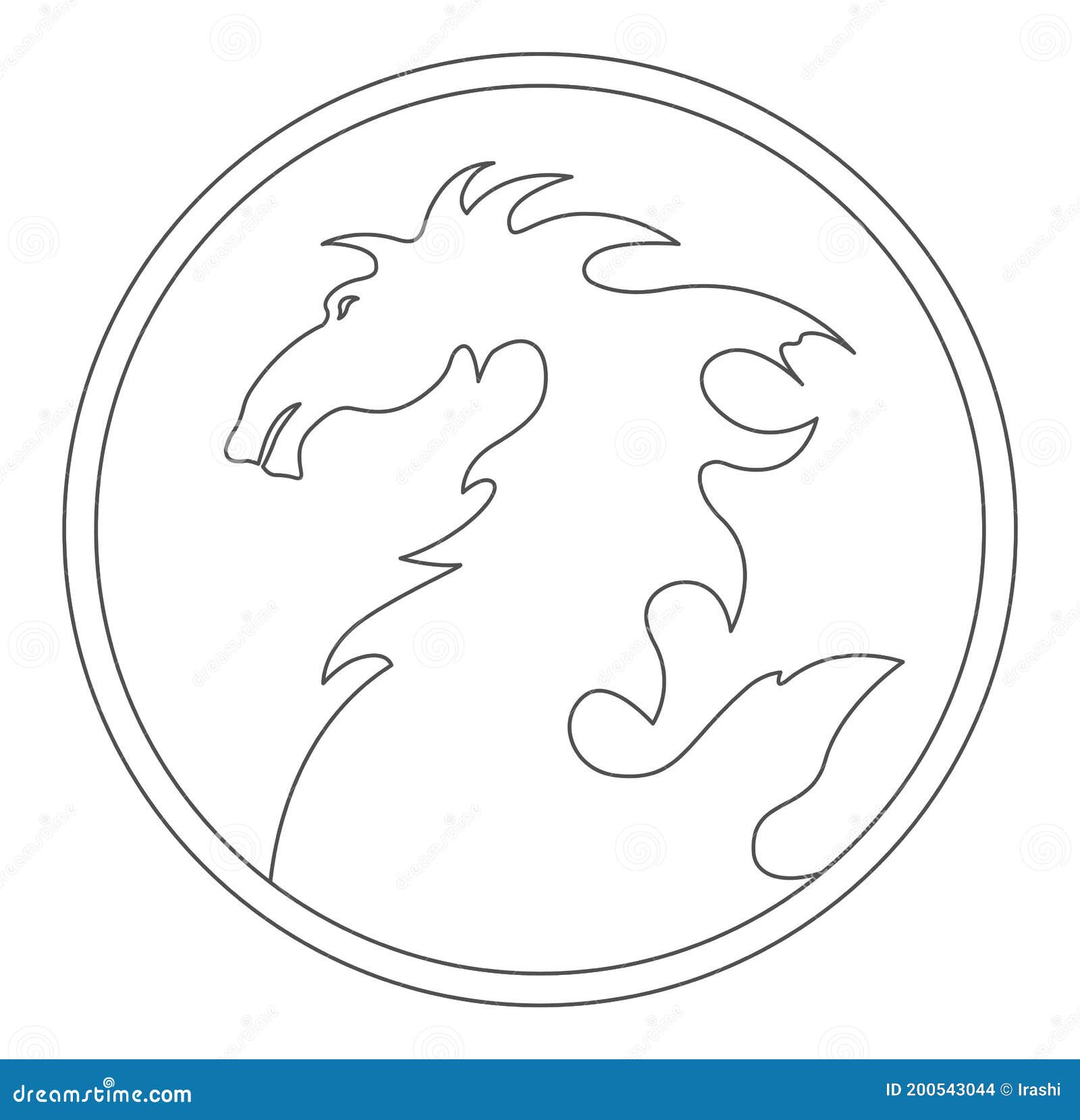 Dragon icon vector stock vector. Illustration of decoration - 200543044