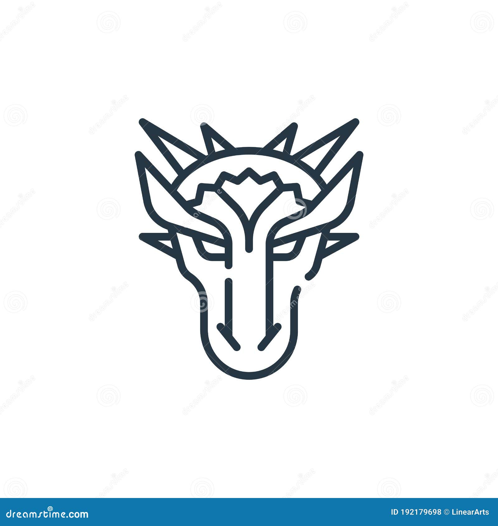 Dragon Icon Vector from Fairytale Concept. Thin Line Illustration of ...