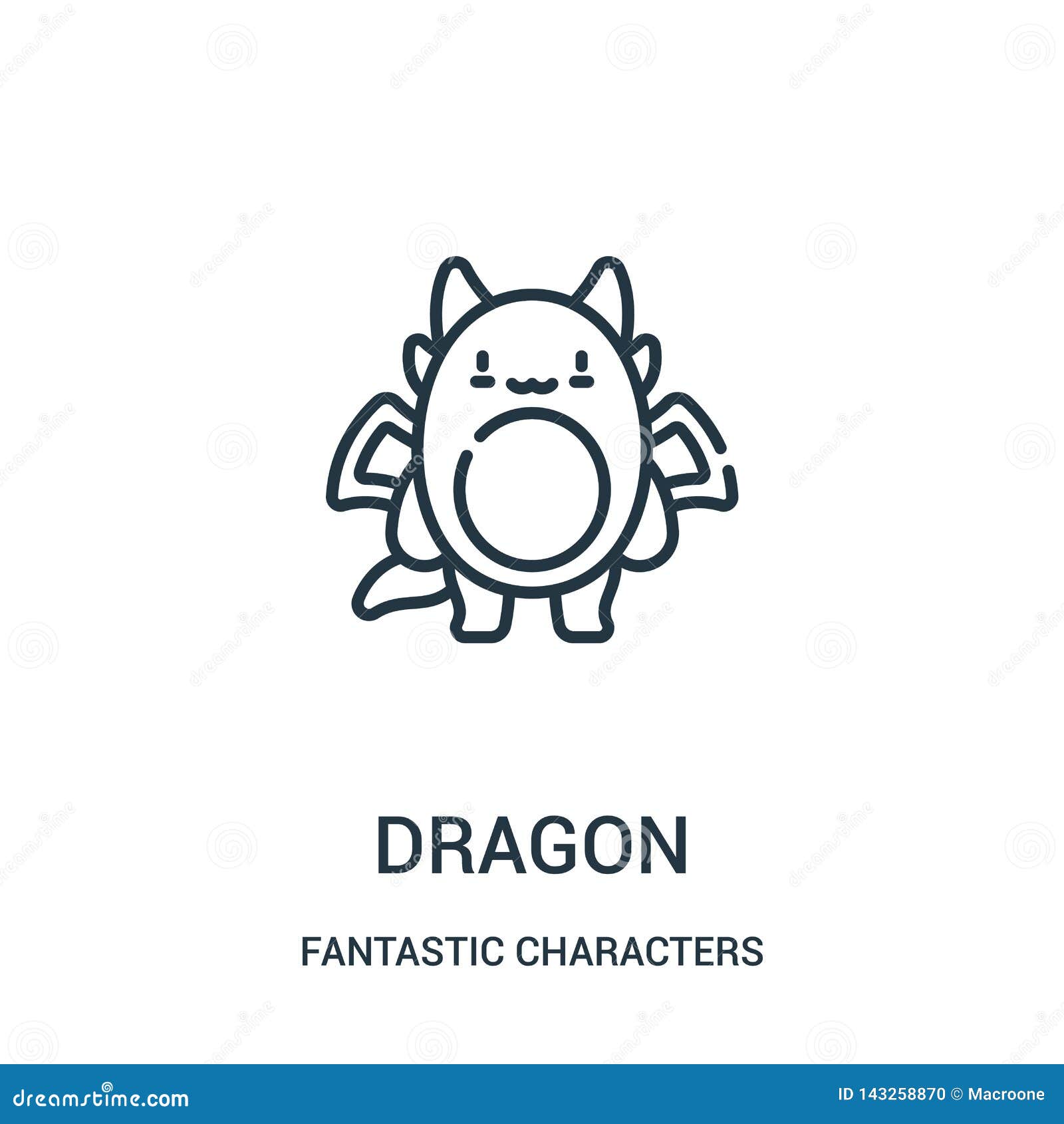 Dragon Icon Vector from Fantastic Characters Collection. Thin Line ...