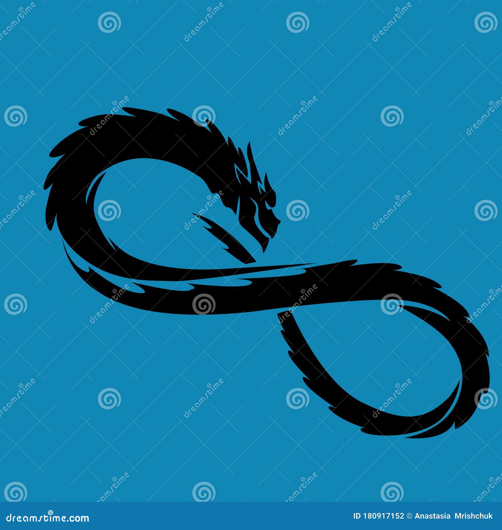Dragon Infinity Symbol Logo Vector Illustration Stock Illustration ...