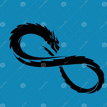 Dragon Infinity Symbol Logo Vector Illustration Stock Illustration ...