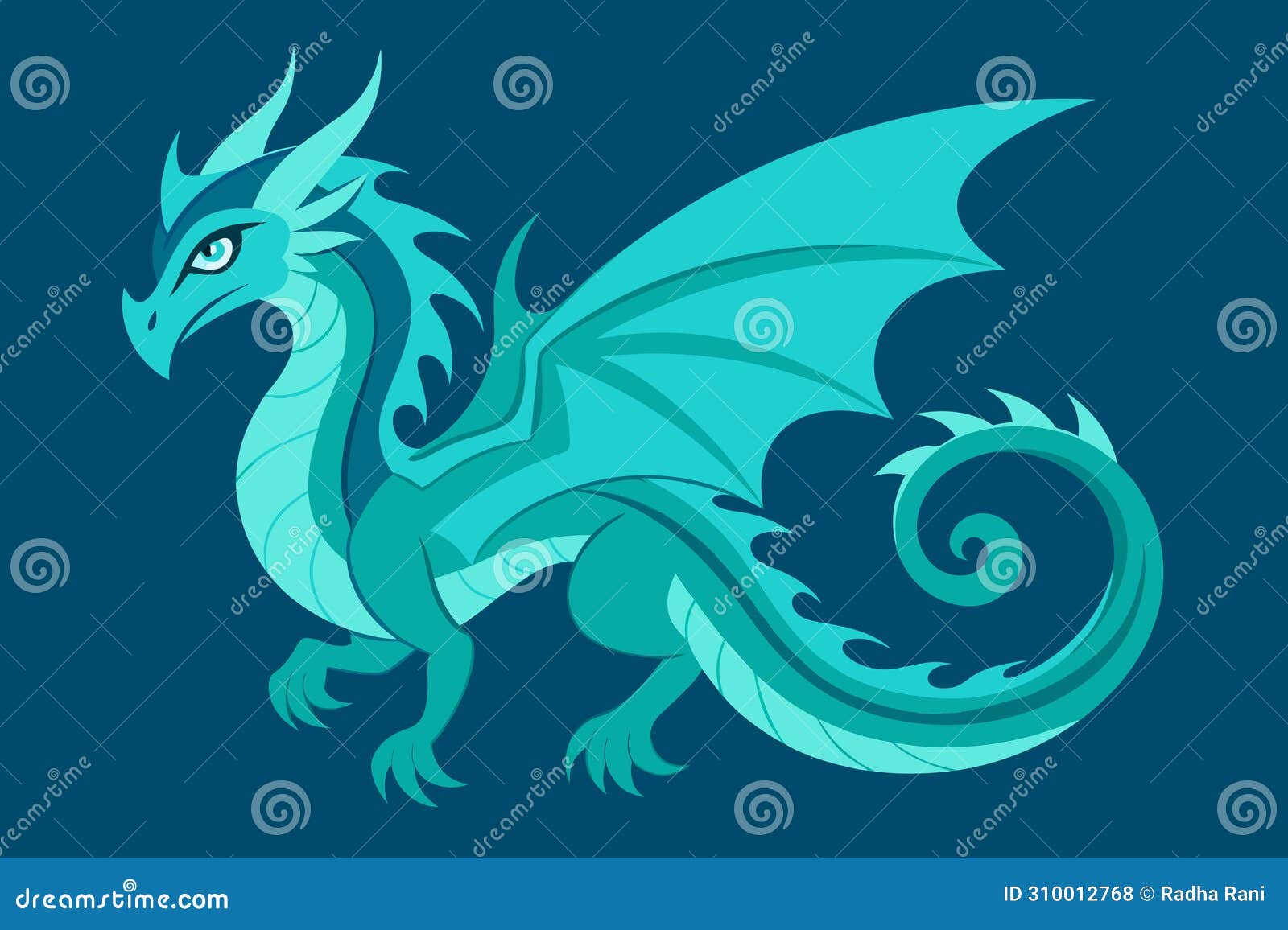 Dragon with Initials of Orlando is Logo Suarez Vector Illustration ...