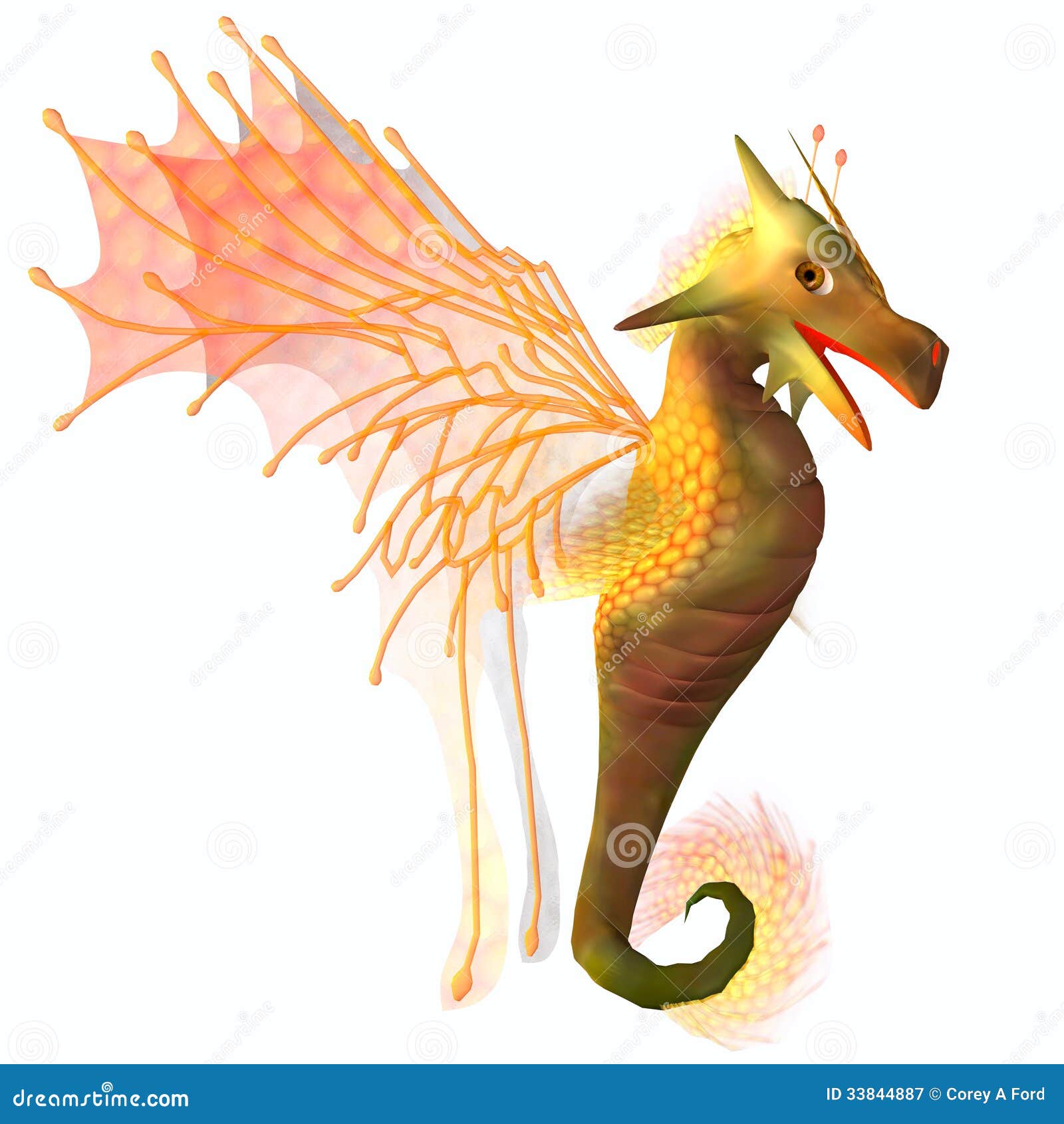 Dragon jaune de Faerie illustration stock. Illustration du conte - 33844887