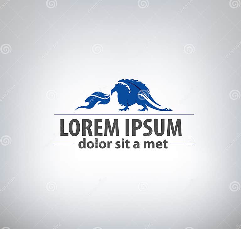 Dragon label. stock vector. Illustration of ancient, icon - 50284881