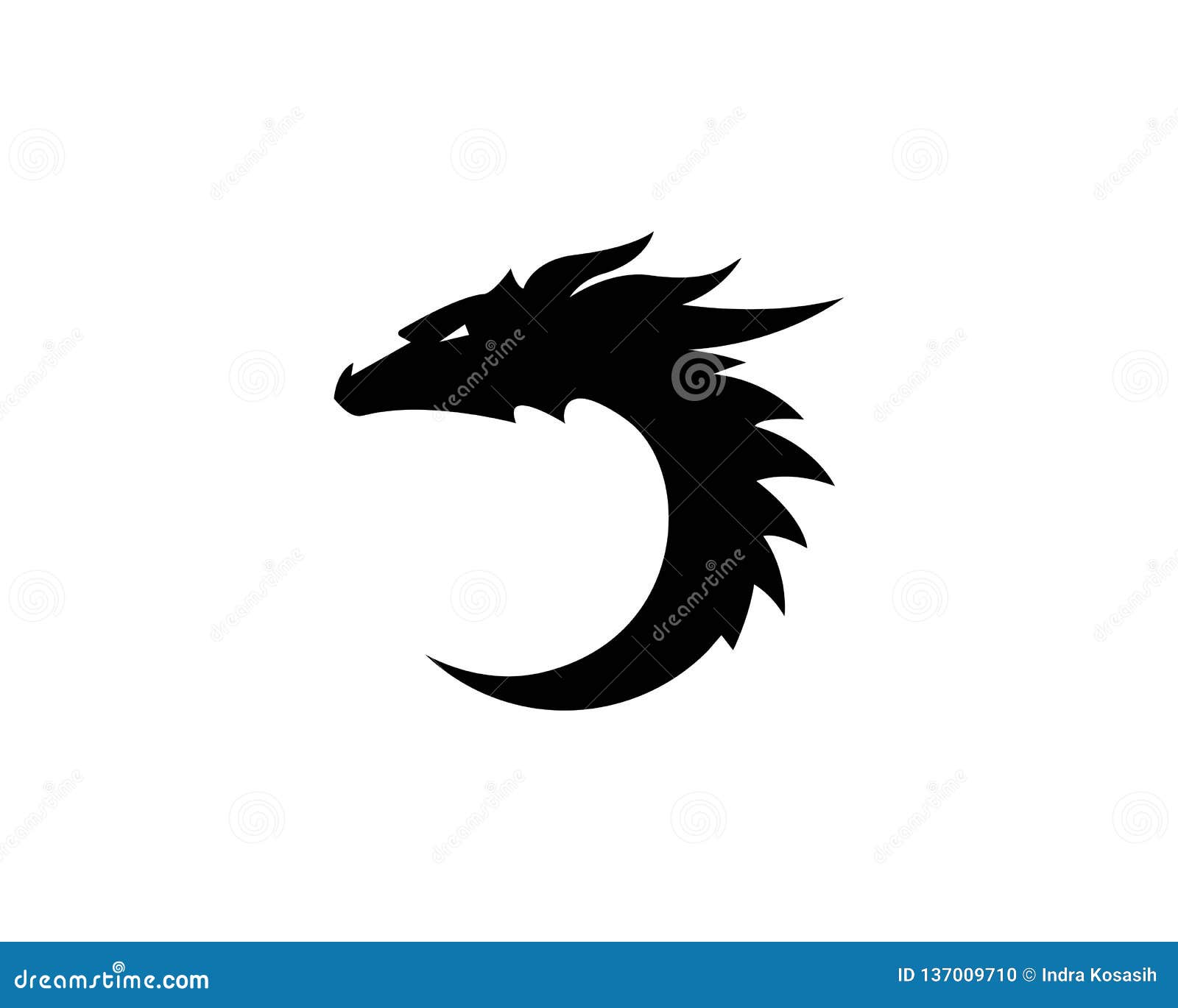Dragon Icon Line Drawing Vector Illustration | CartoonDealer.com #69155044