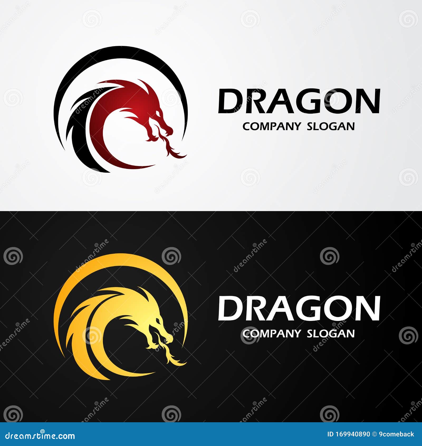 Dragon logo stock vector. Illustration of logo, card - 169940890