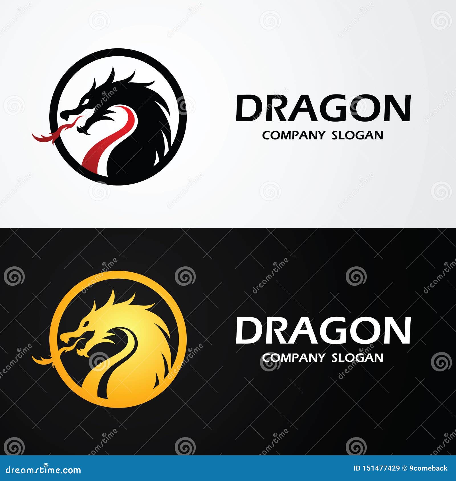 Dragon logo vector stock vector. Illustration of flat - 151477429