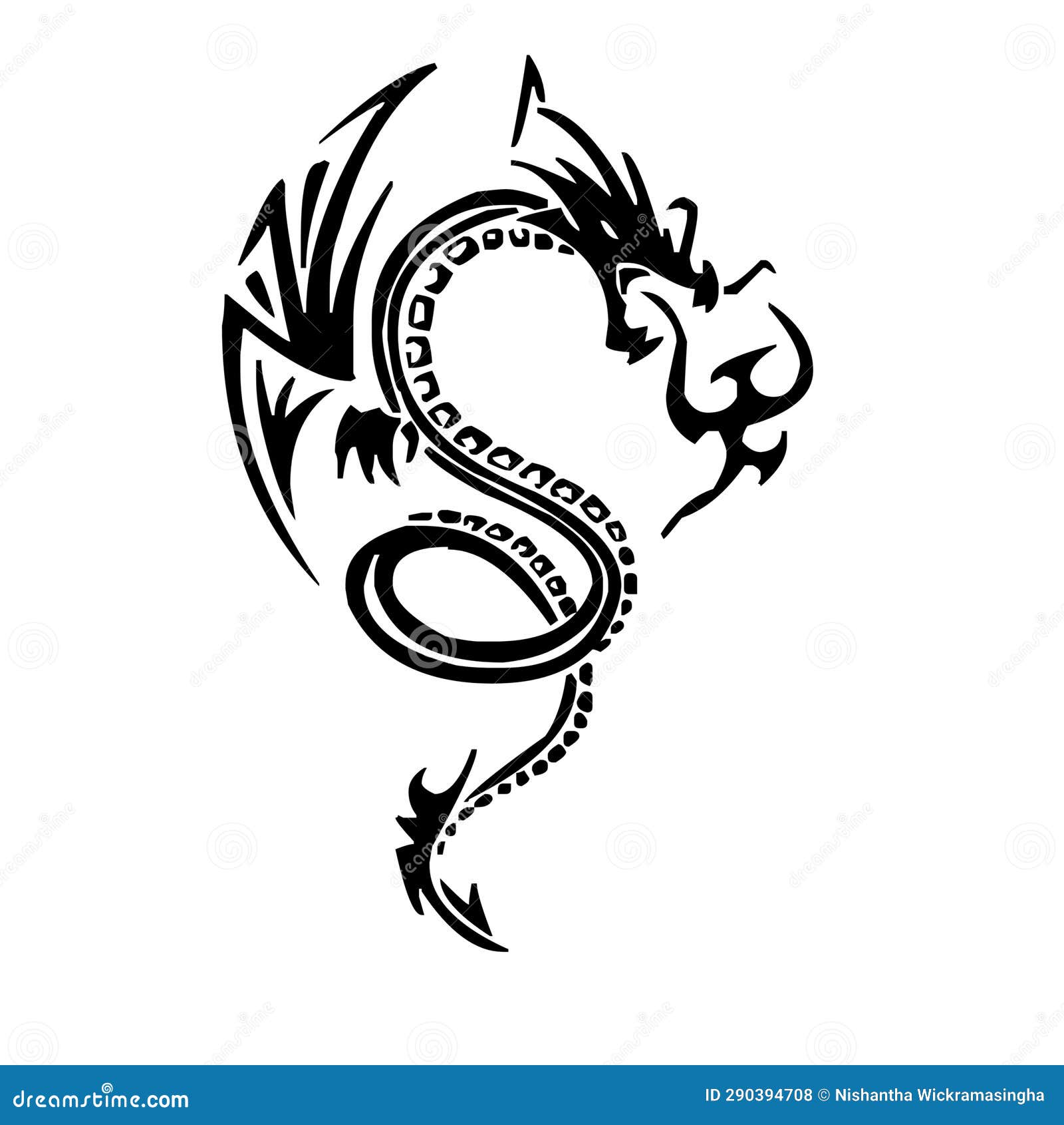 Dragon Markings that Can Be Used for Tattoos Stock Illustration ...