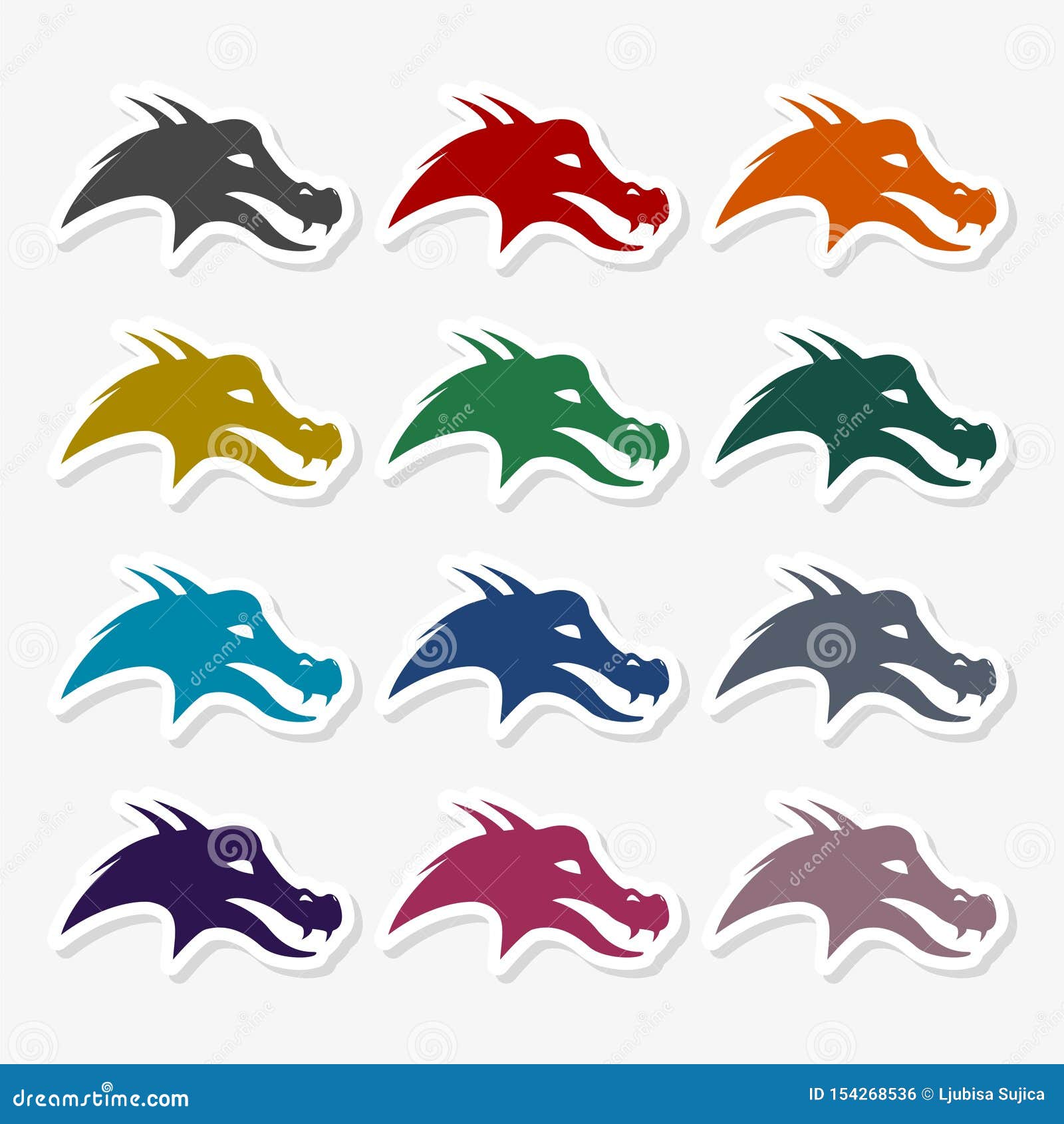 Dragon Mascot Icon - Vector Illustration Stock Vector - Illustration of ...