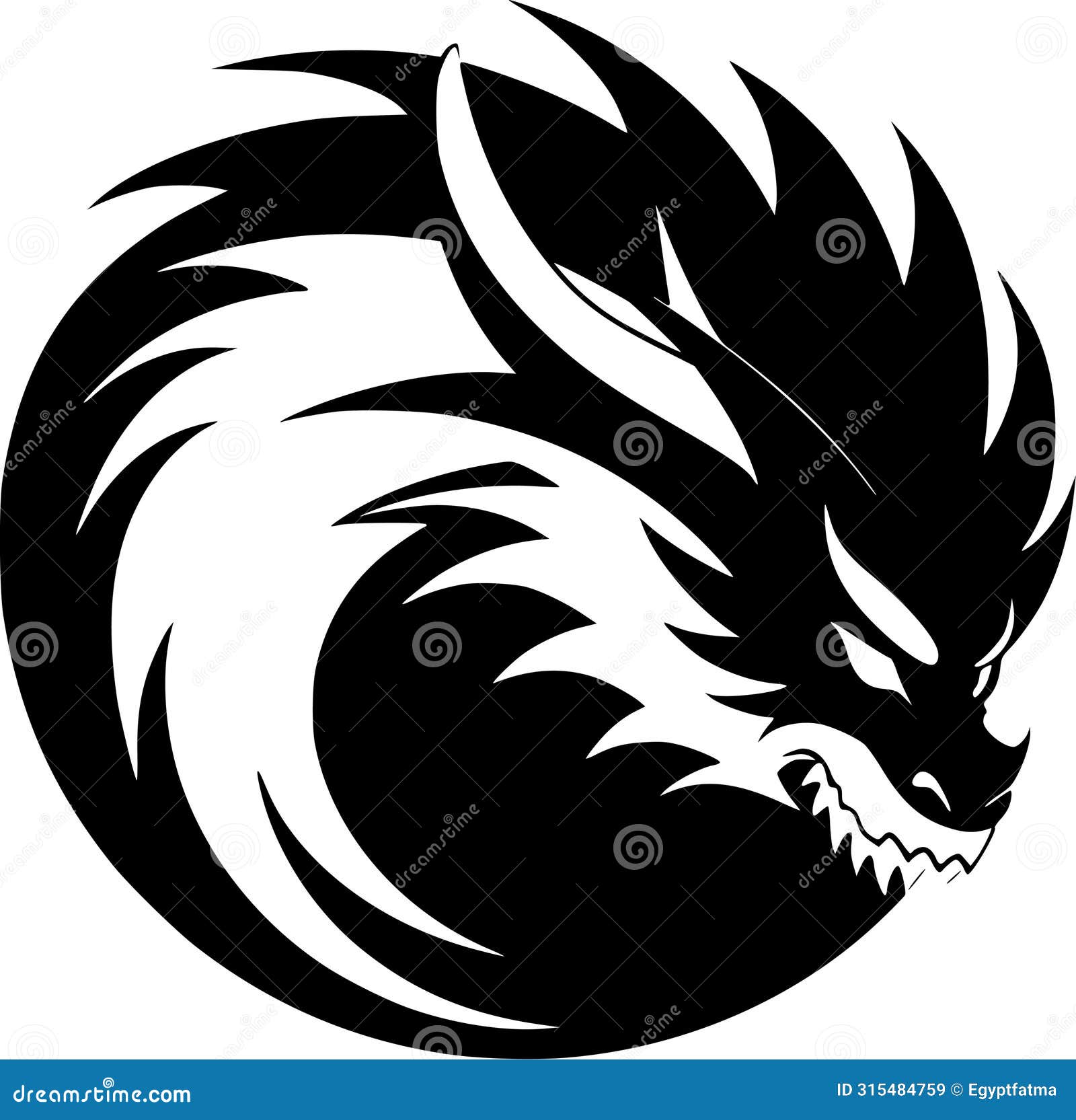 Dragon - Minimalist and Simple Silhouette - Vector Illustration Stock ...