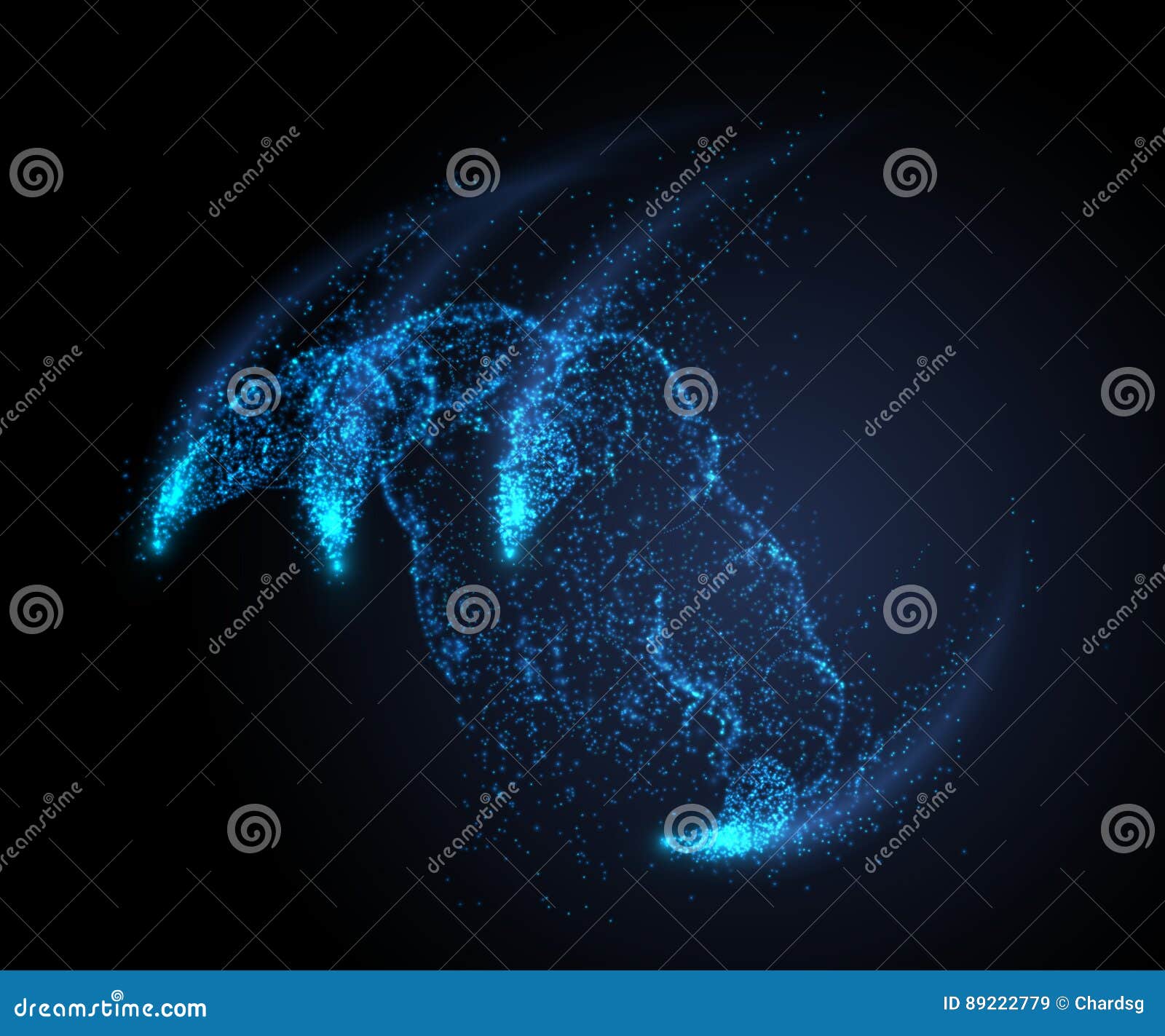 Dragon Monster Claw, Attack. Vector Illustration. Stock Vector ...