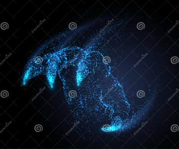 Dragon Monster Claw, Attack. Vector Illustration. Stock Vector ...