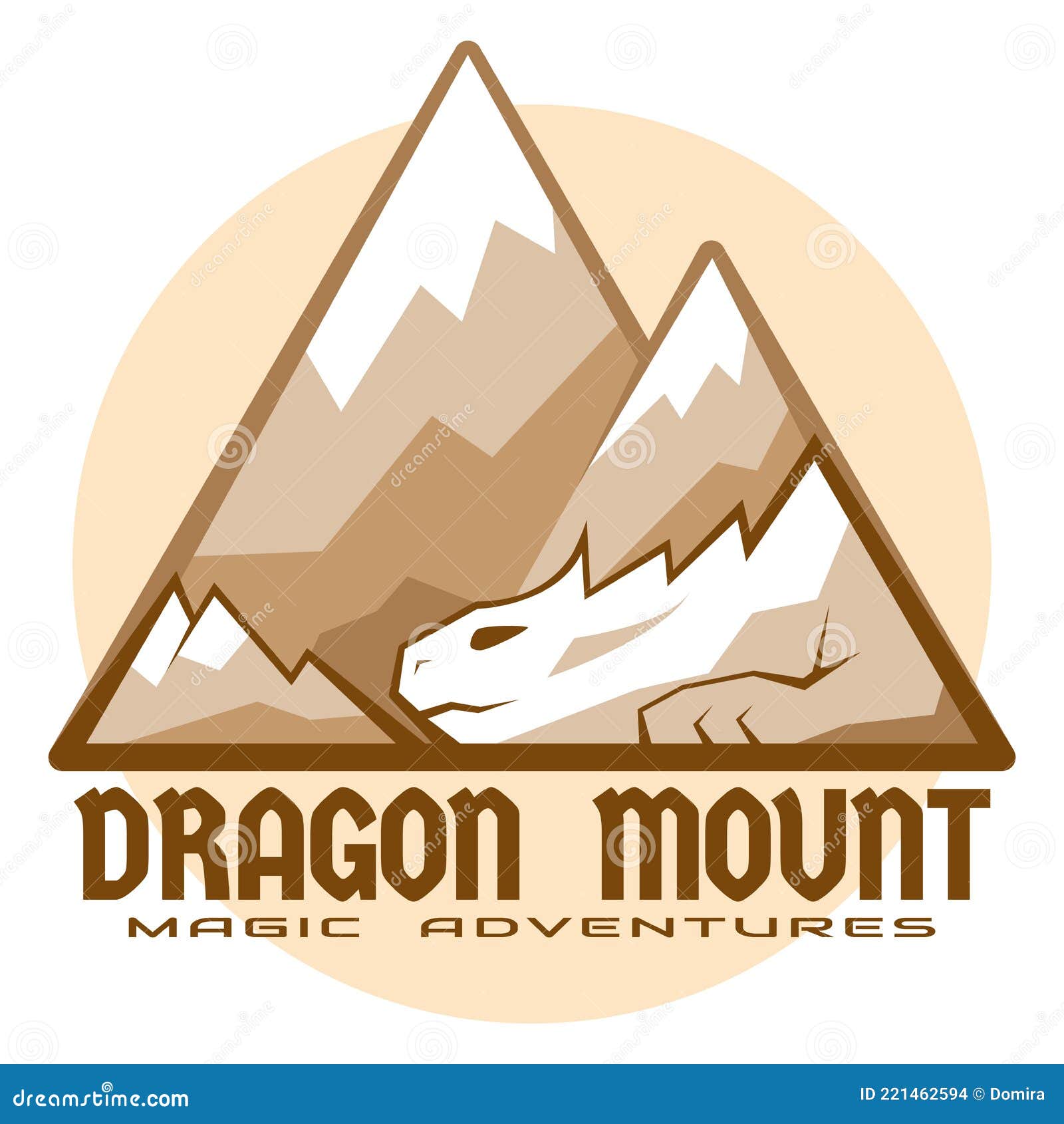 Dragon Mount Logo. Emblem for Adventures, Cosplay and Game Design Stock ...