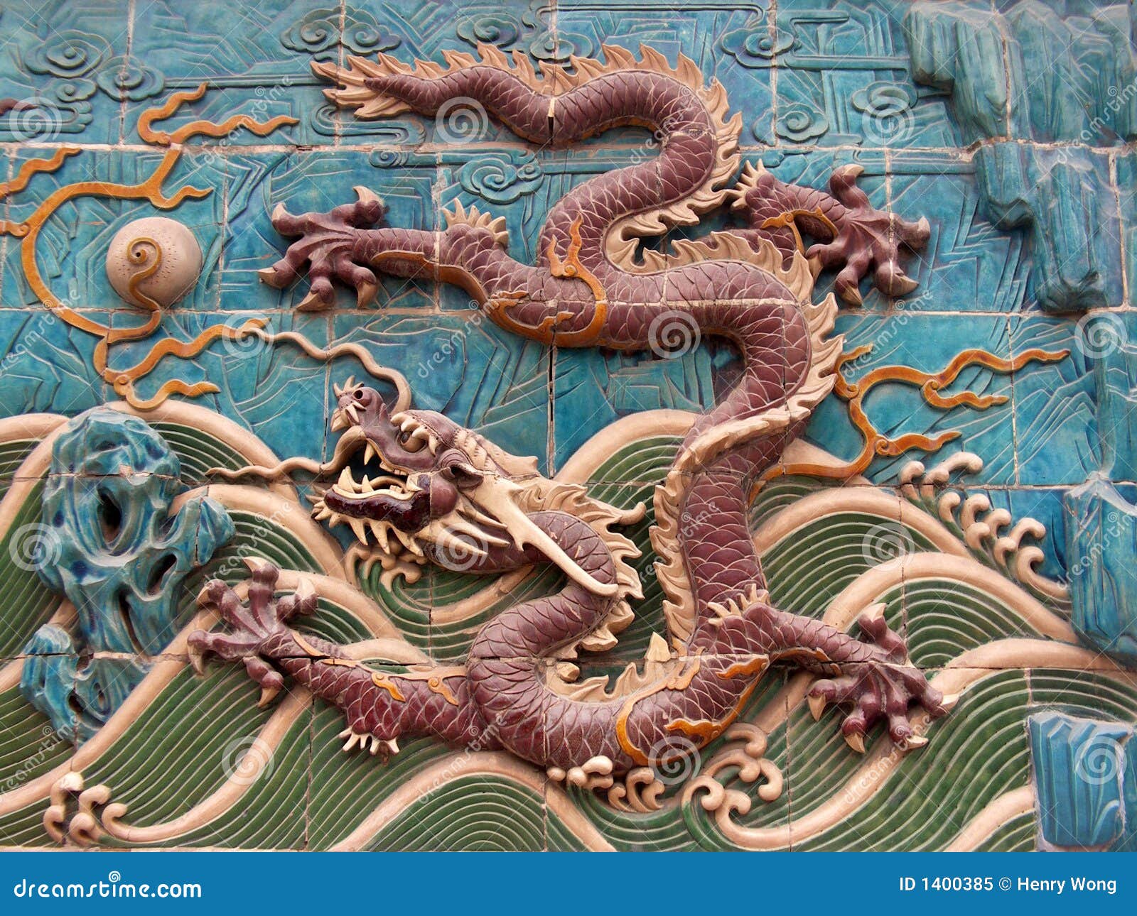 Dragon mural 6 stock image. Image of architectural, imagination - 1400385