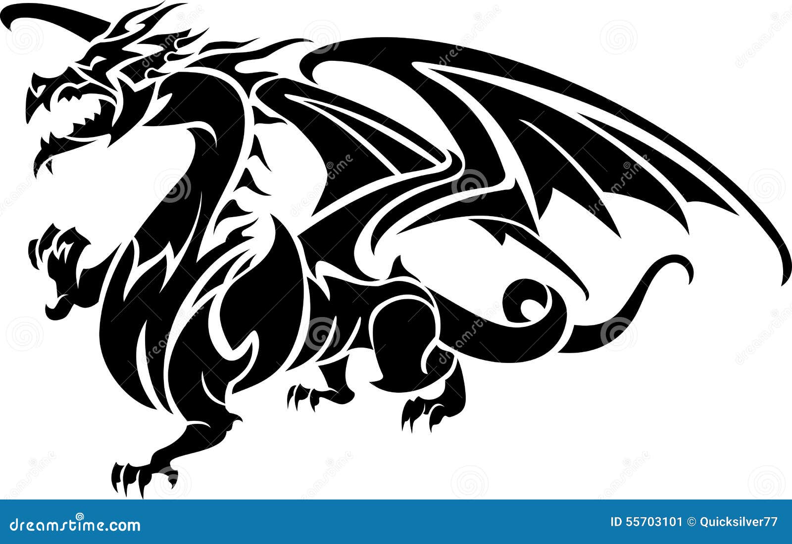 Dragon mythique abstrait illustration de vecteur. Illustration du ...