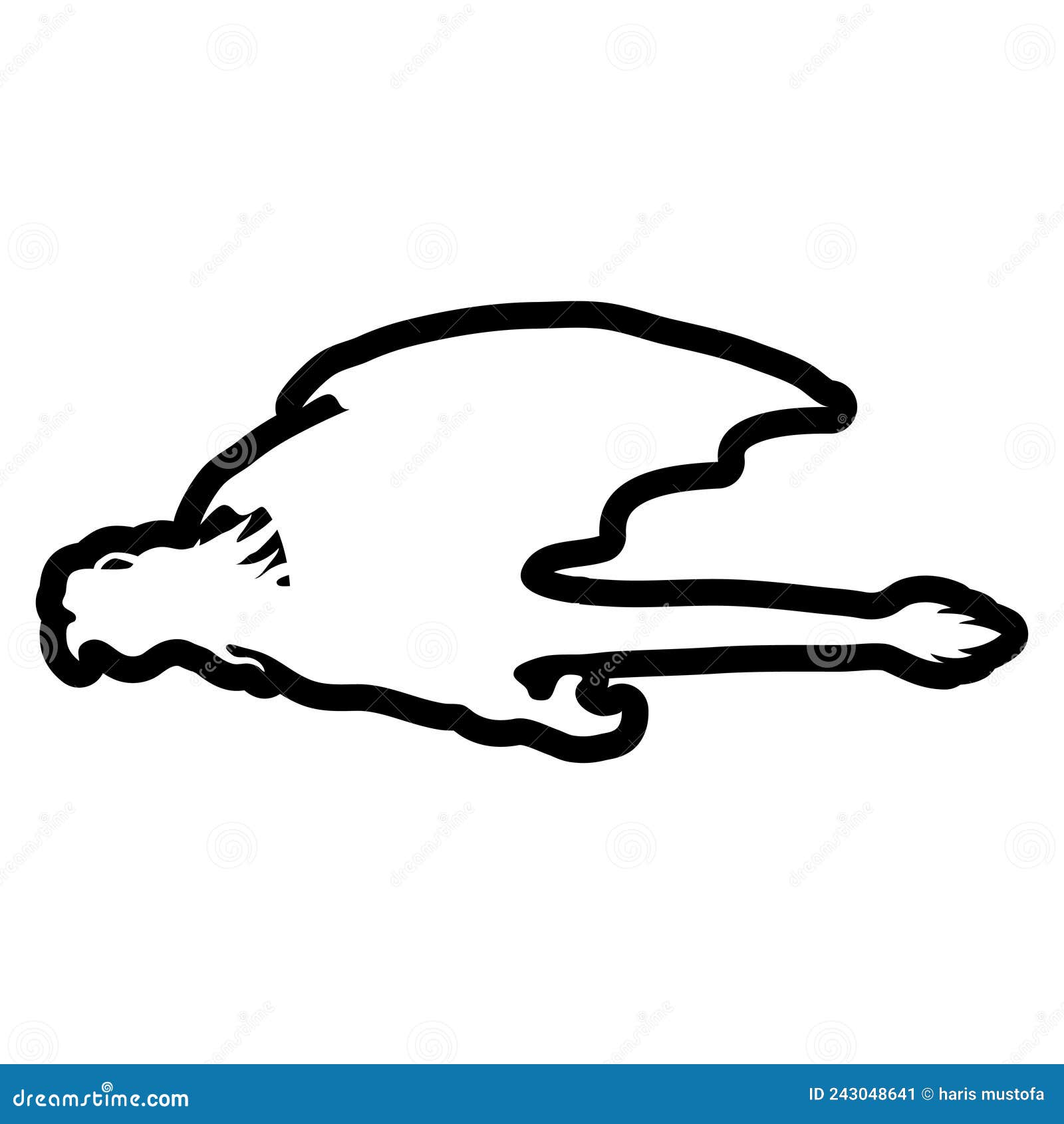 Dragon Outline Icon Silhouette Design Template Vector Stock Vector ...