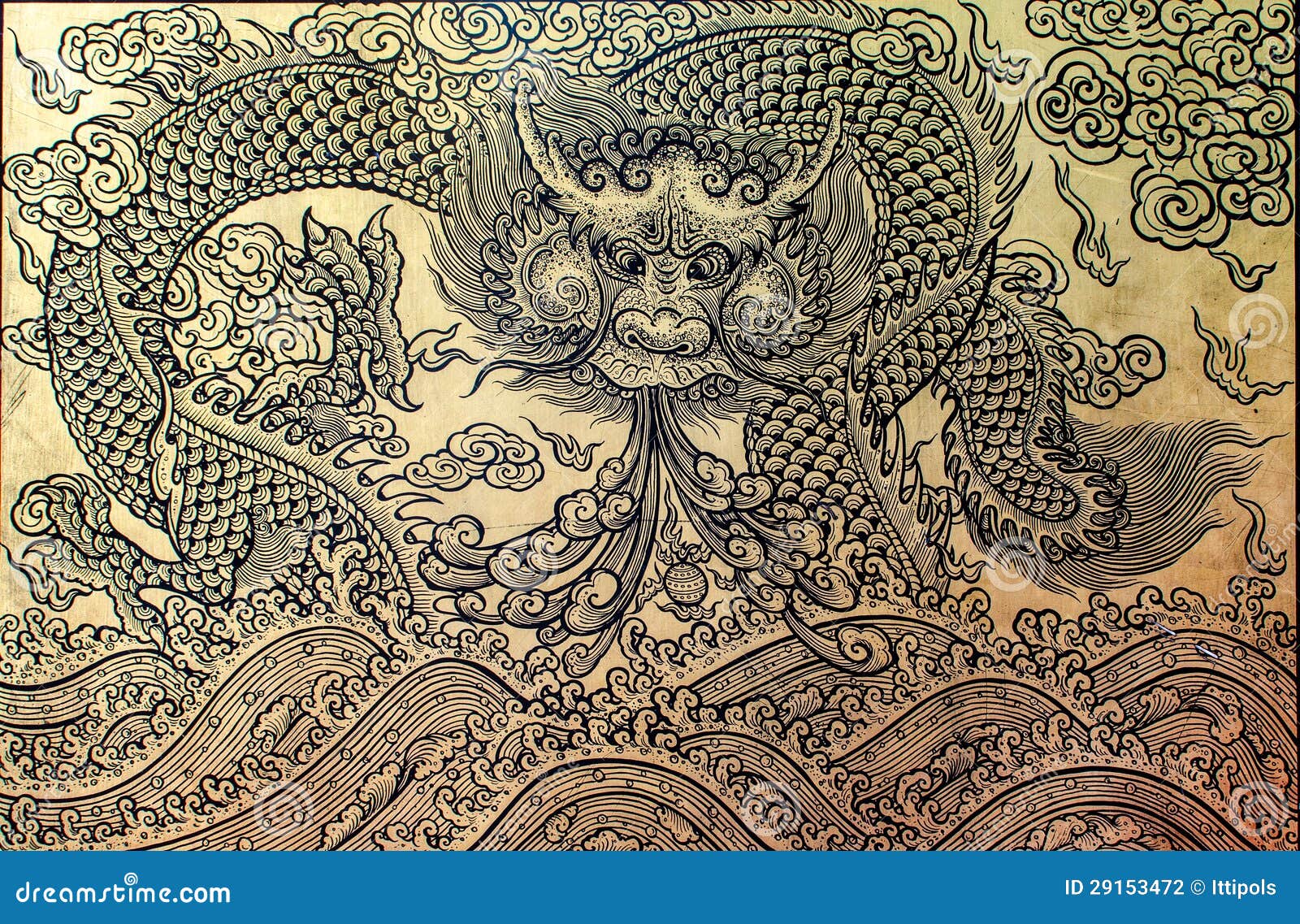 Dragon Pattern Vector Illustration | CartoonDealer.com #20170908