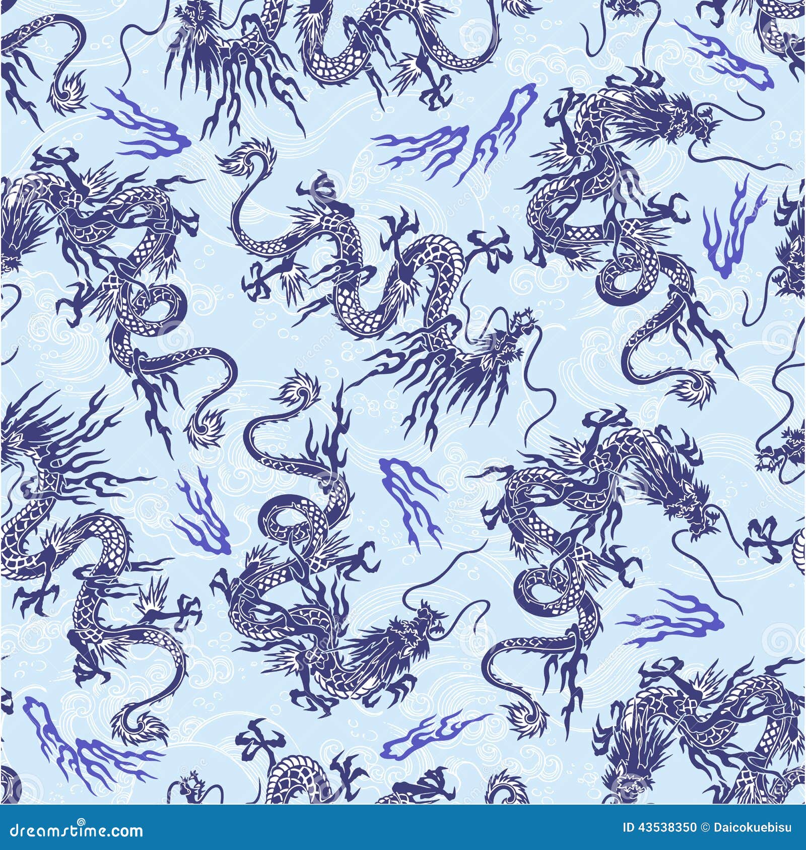 Dragon pattern stock vector. Illustration of flight, animal - 43538350