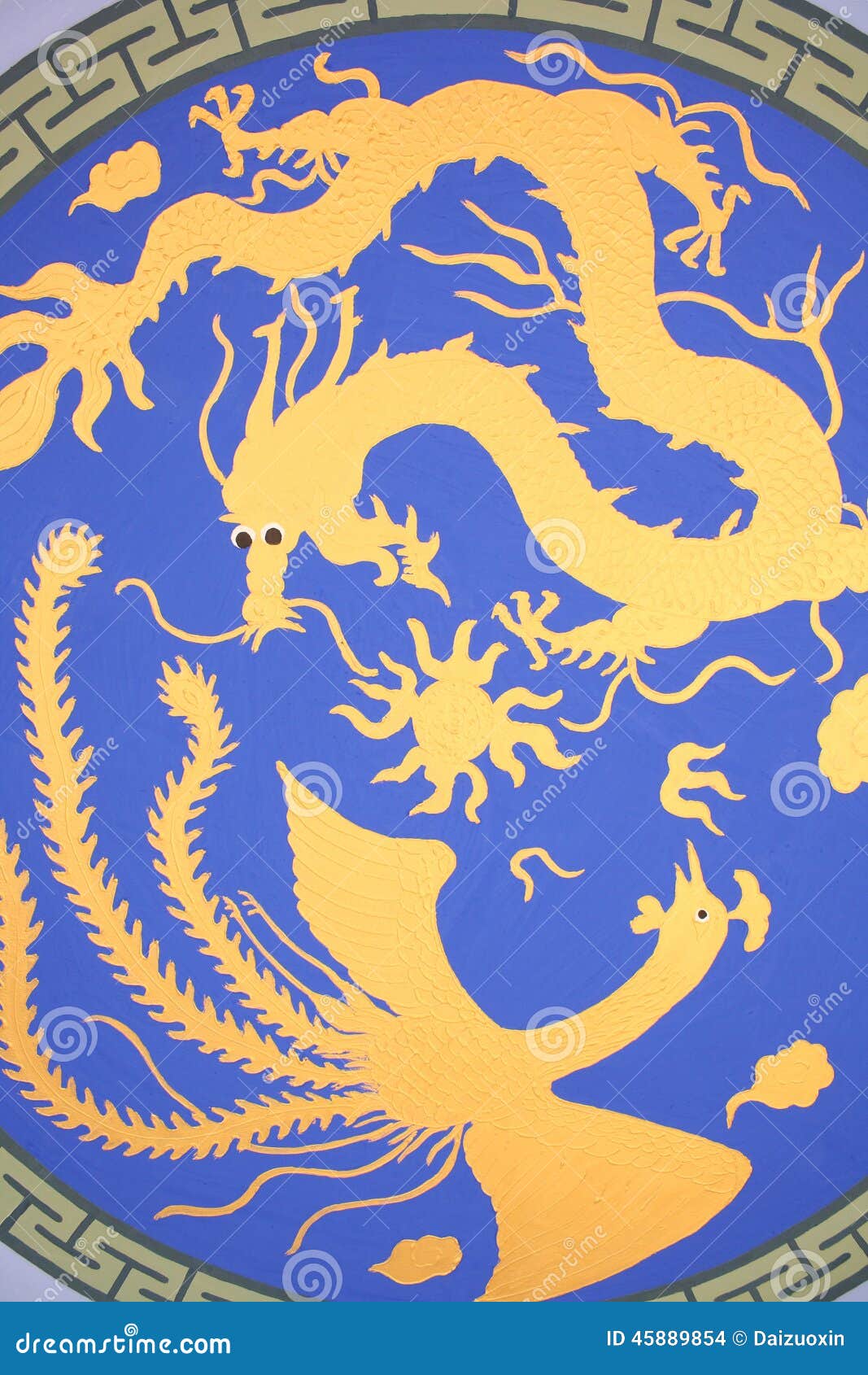 Dragon and Phoenix stock photo. Image of dragon, symbol - 45889854