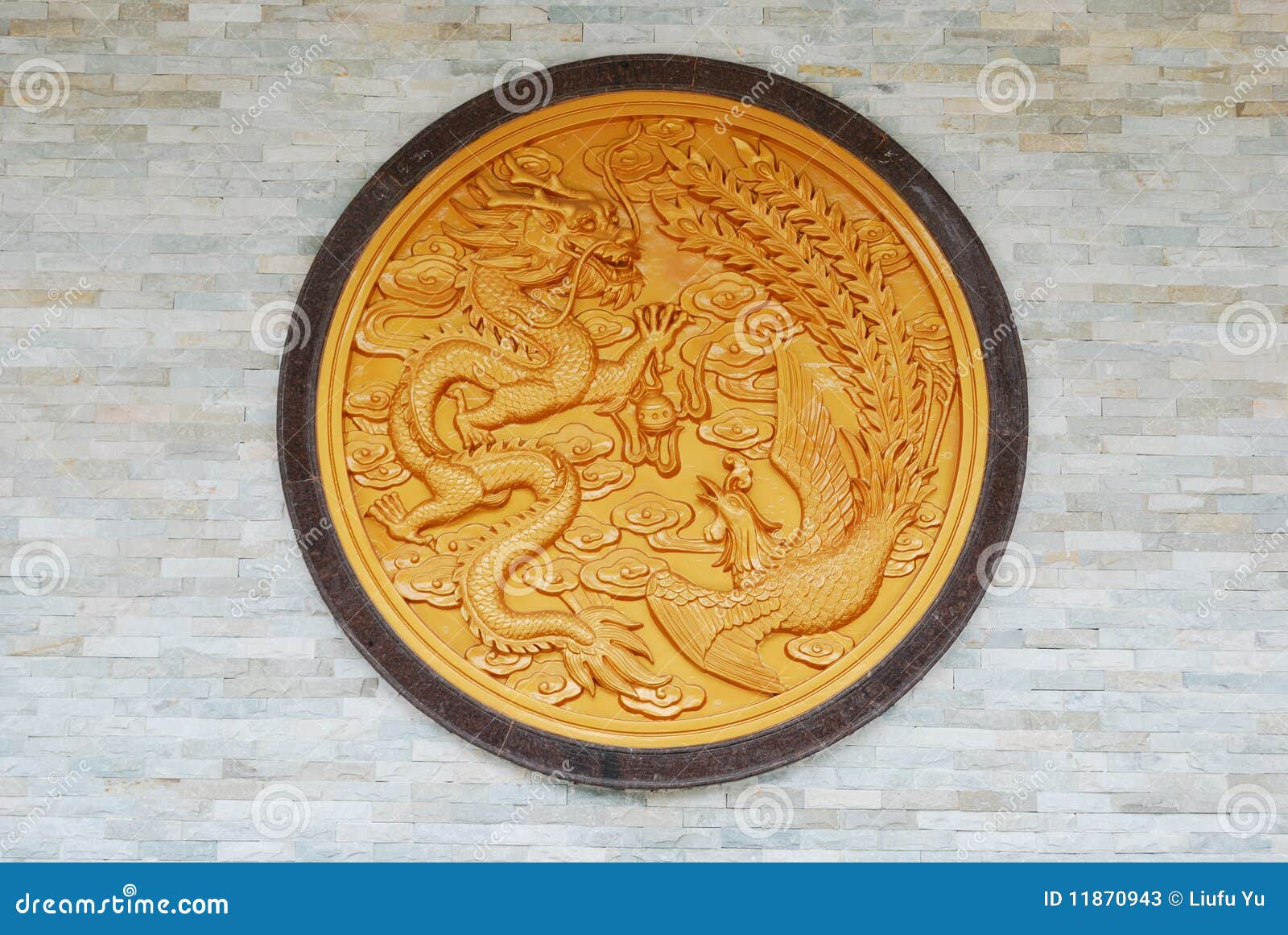 Dragon and Phoenix Decorative Patterns Stock Image - Image of dragon ...