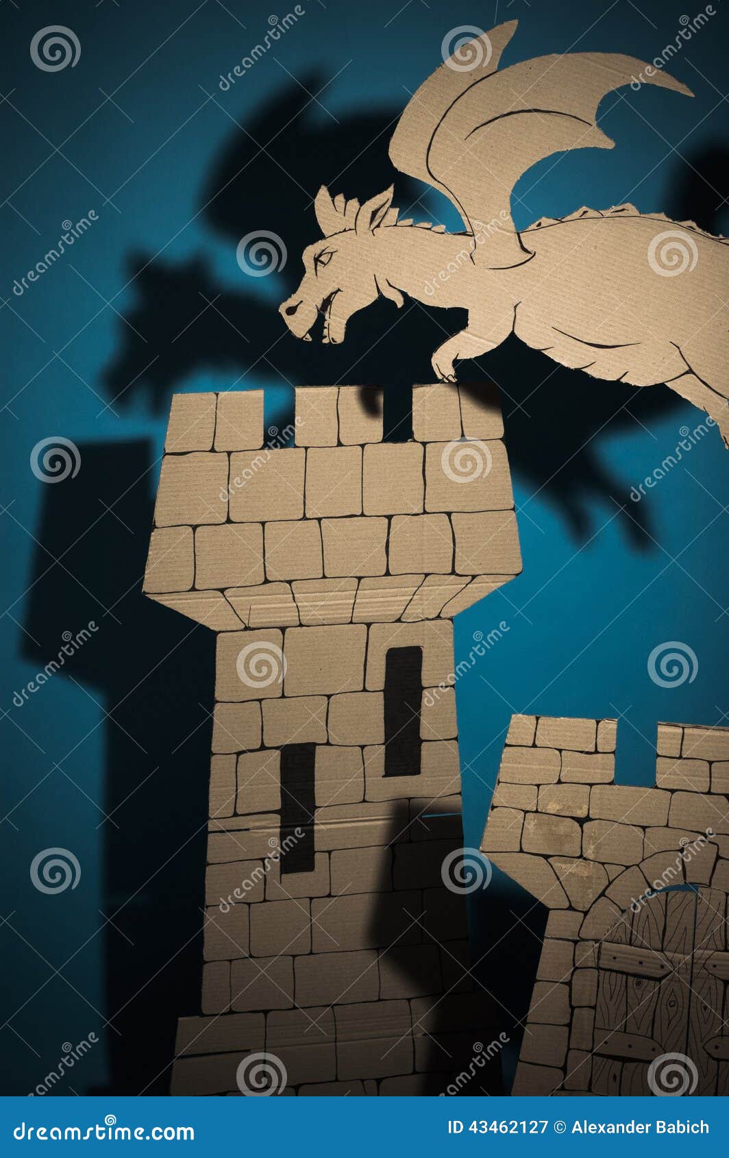 Dragon stock illustration. Illustration of cavalier, tower - 43462127