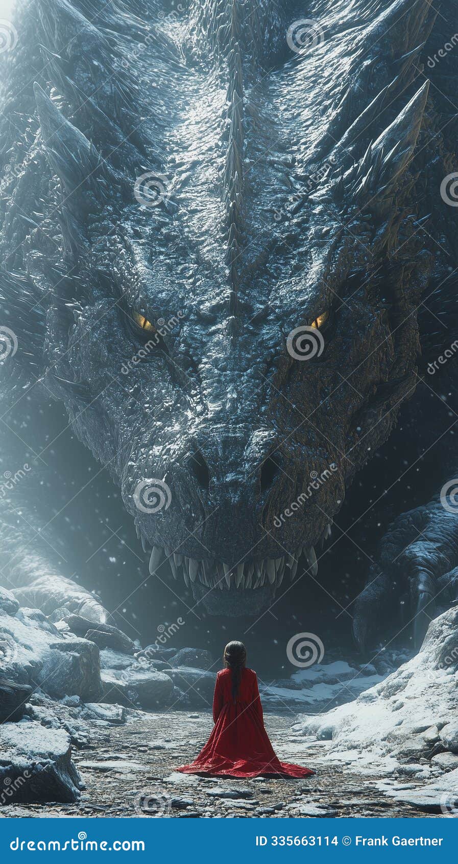 Dragon with Yellow Eyes and Sharp Teeth Stock Photo - Image of ...