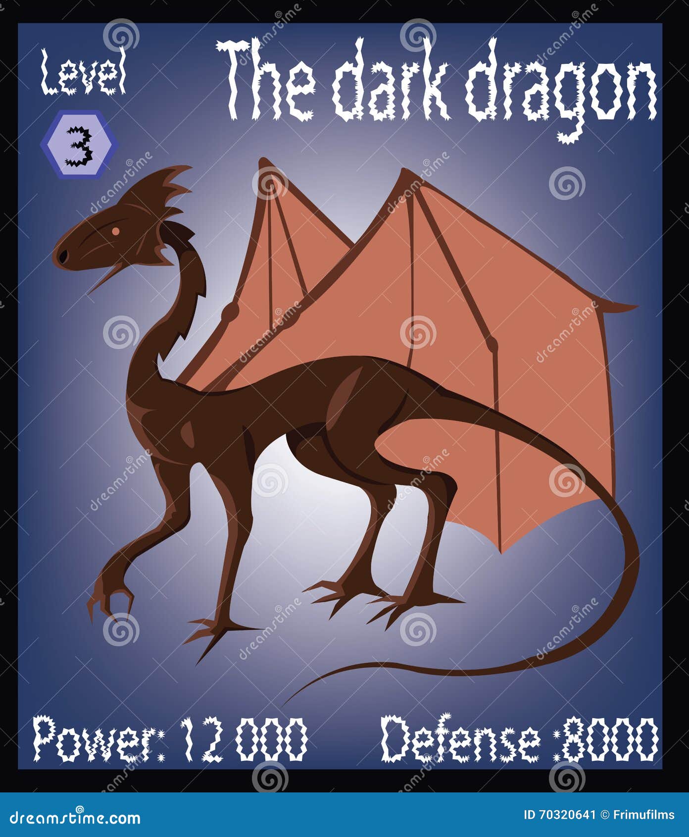 Dragon Players Card Illustration Escuro Ilustração do Vetor ...