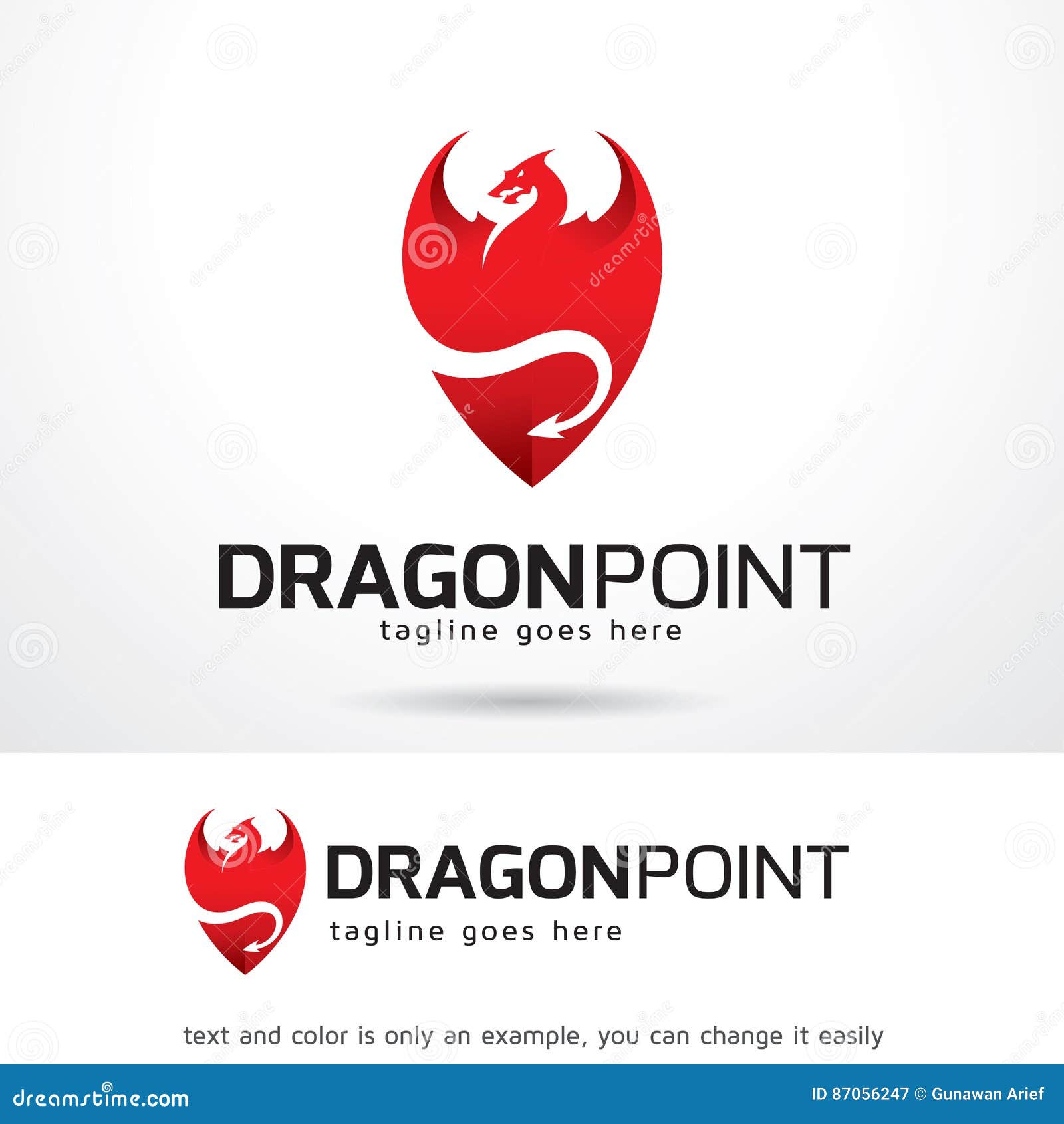 Dragon Point Logo Template Design Vector Stock Vector - Illustration of ...