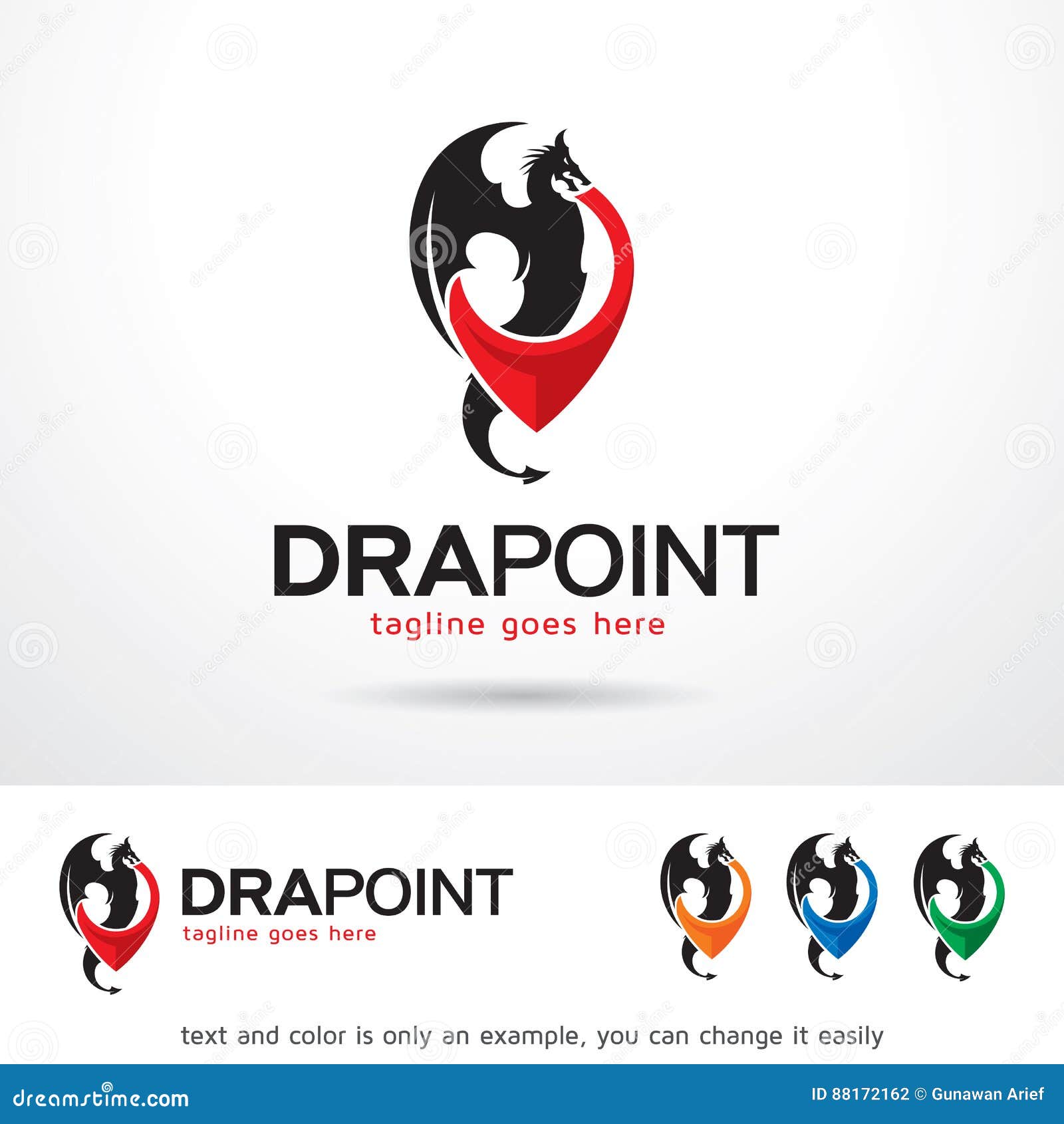 Dragon Point Logo Template Design Vector | CartoonDealer.com #88172162