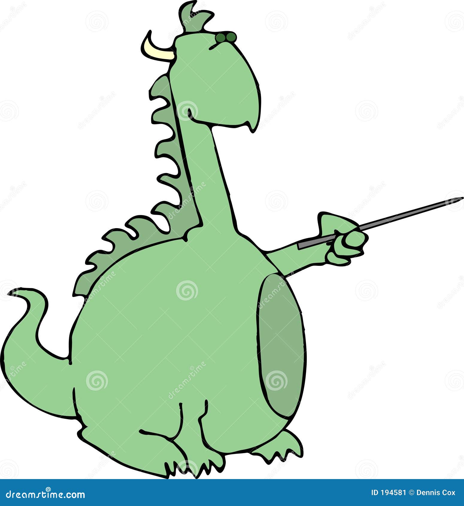Kid Boy Pointing Dragon Royalty-Free Cartoon | CartoonDealer.com #77477531