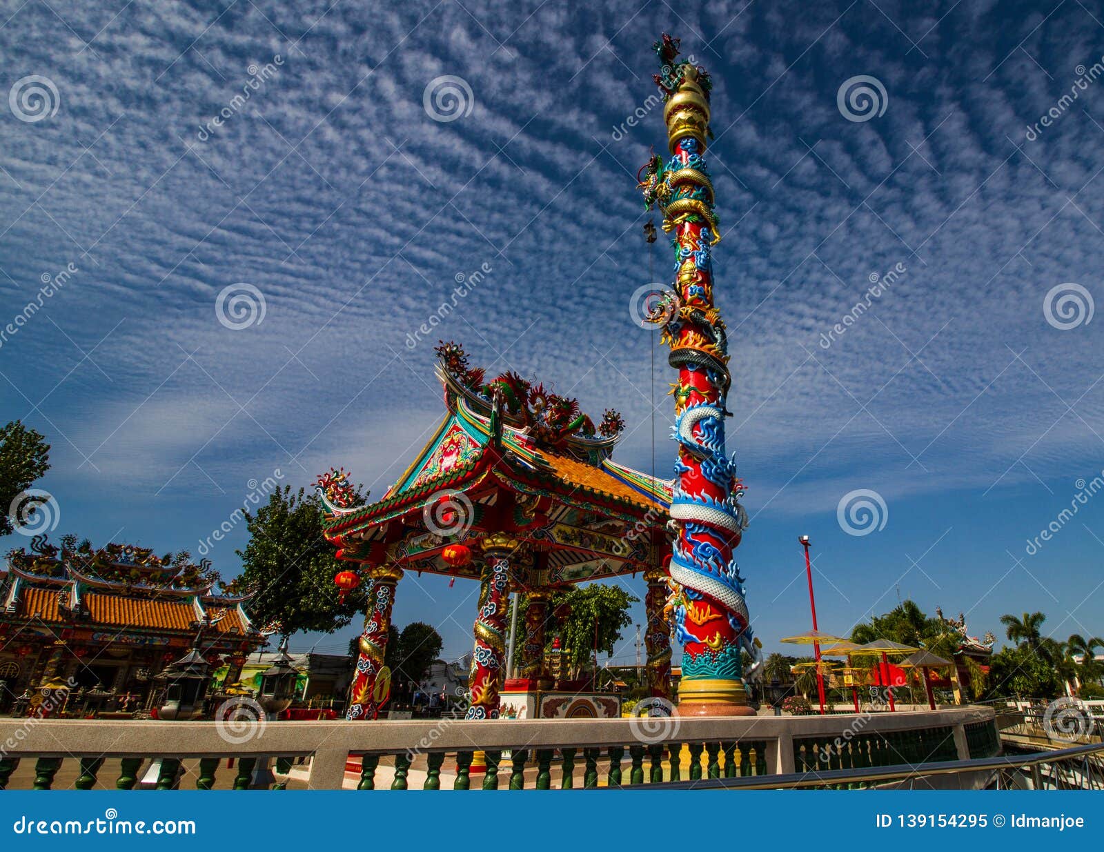 Dragon pole stock image. Image of animal, ornate, culture - 139154295