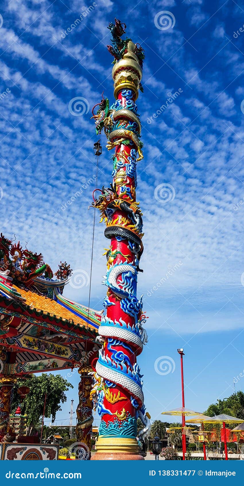 Dragon pole stock image. Image of craft, architecture - 138331477