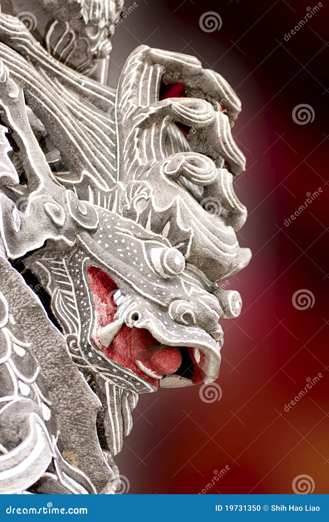 Dragon pole isolated stock photo. Image of abstract, believe - 19731350