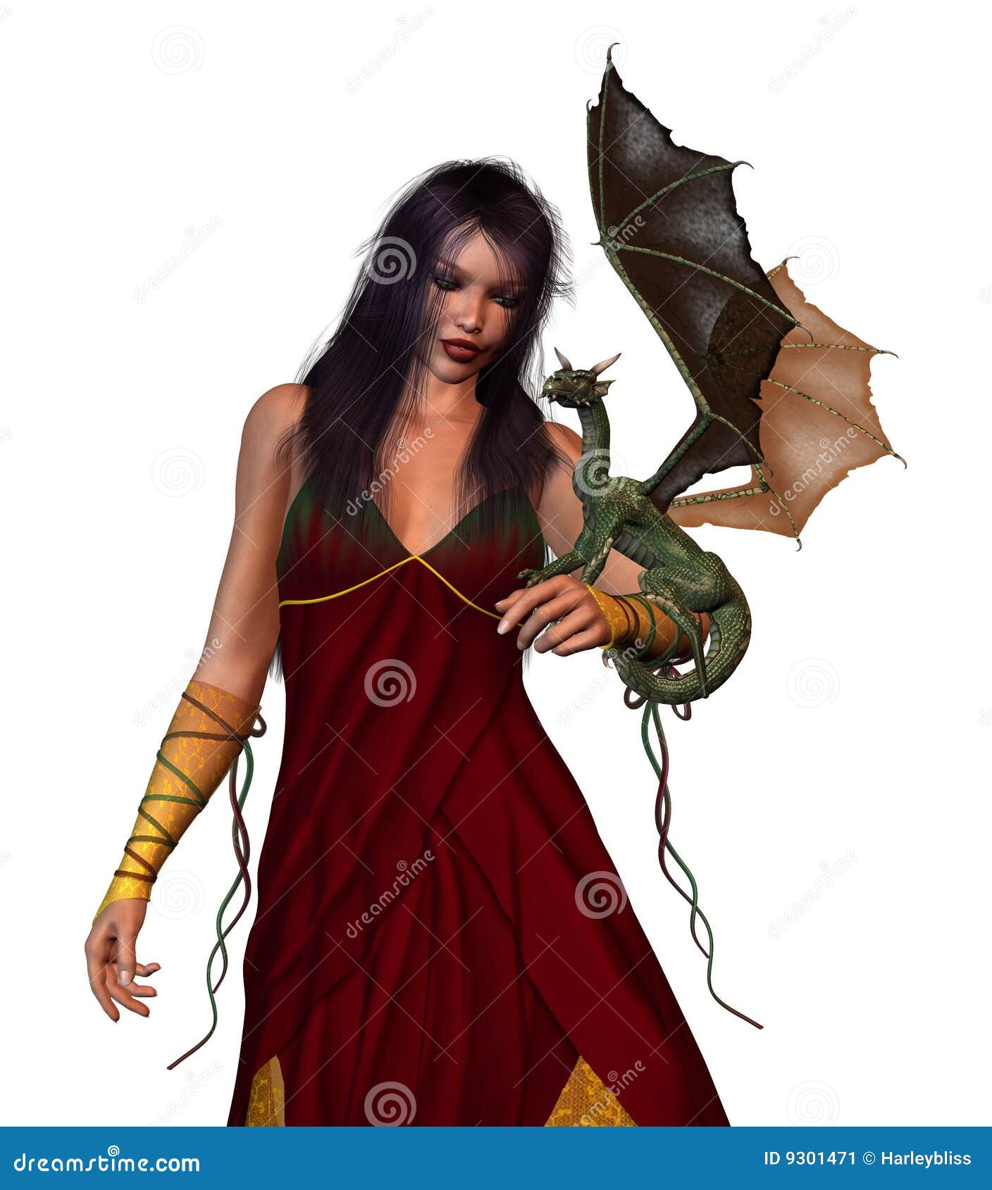 Dragon Princess stock illustration. Illustration of wings - 9301471