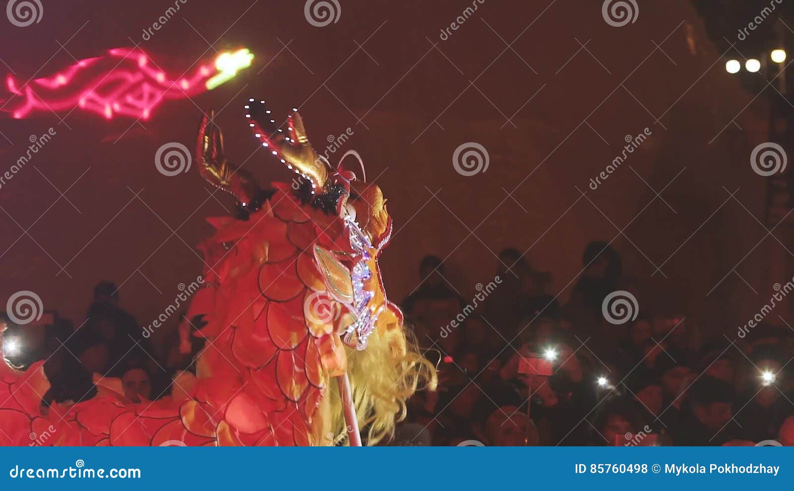 Dragon Procession Celebrating New Year Stock Footage - Video of year ...