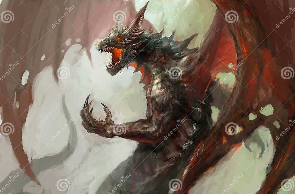 Dragon rage stock illustration. Illustration of fantastic - 26140566