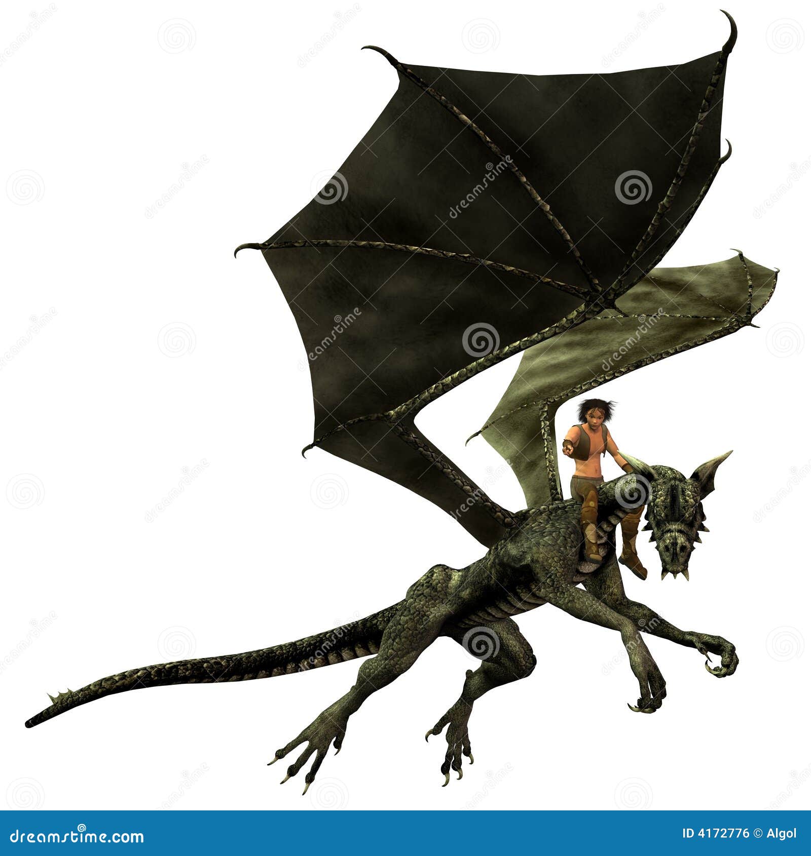 Dragon Rider stock illustration. Illustration of fantasy - 4172776