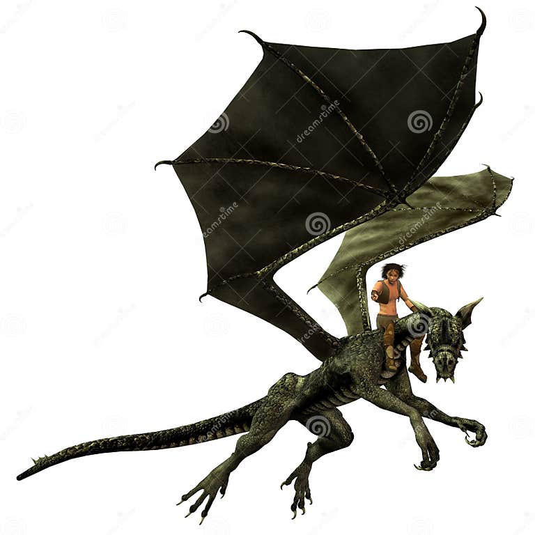 Dragon Rider stock illustration. Illustration of fantasy - 4172776