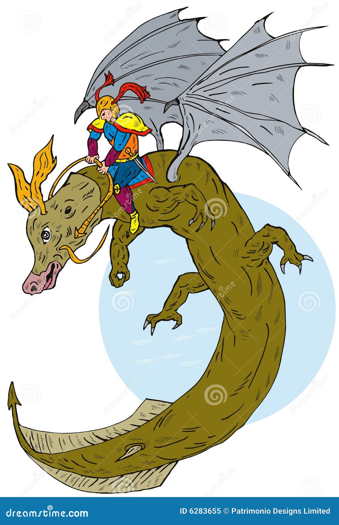 Dragon With Rider Picture. Image: 6283655