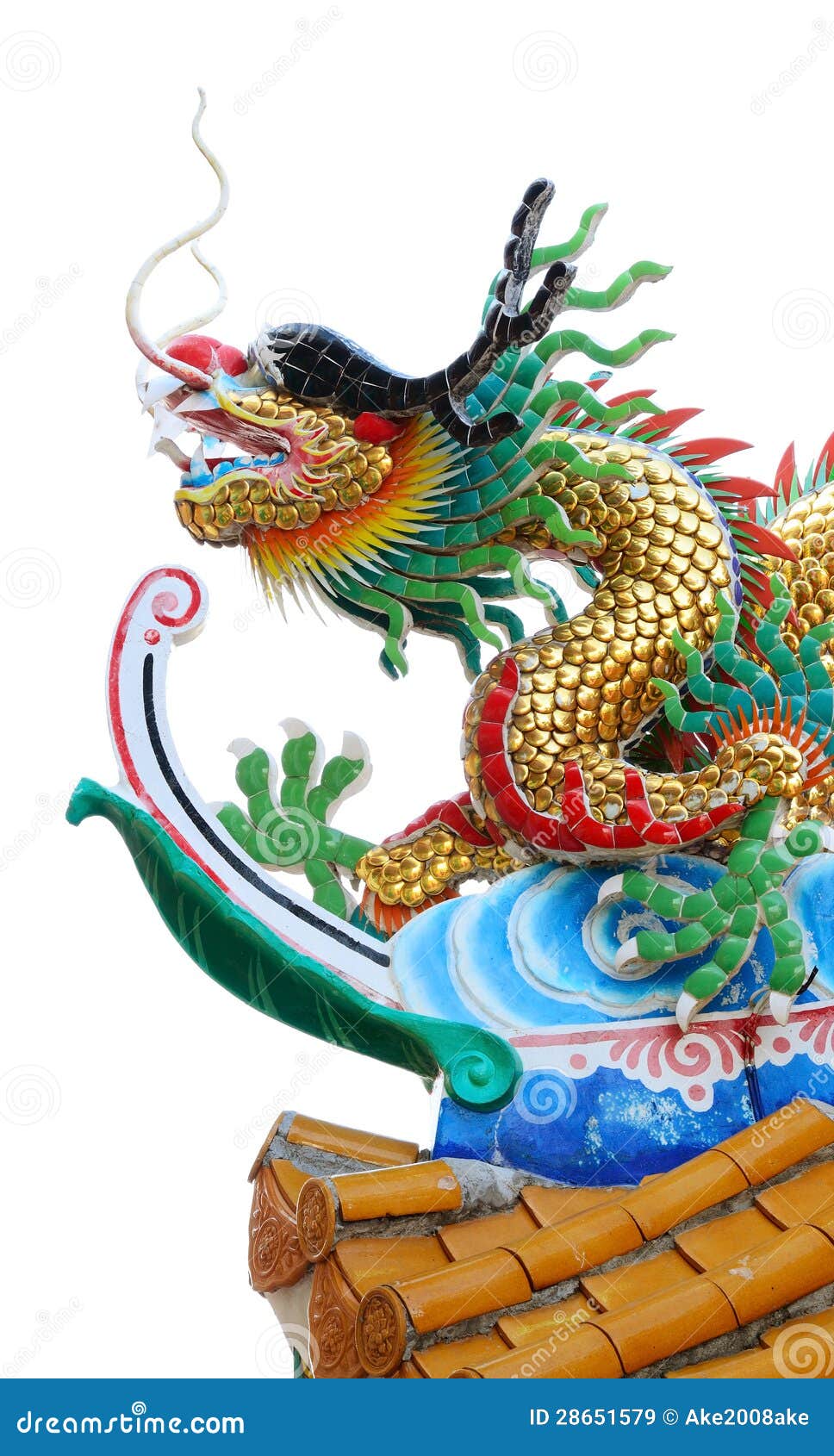 Dragon right stock image. Image of temple, dragon, roof - 28651579
