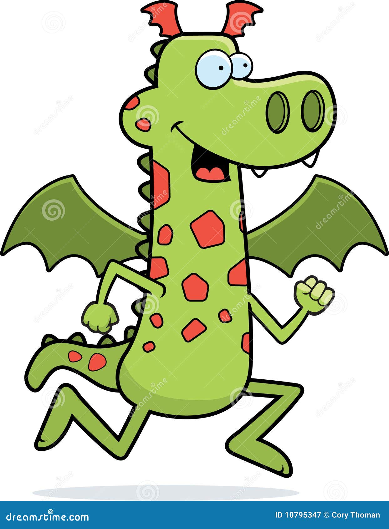 Dragon Running stock vector. Illustration of dragon, lizard - 10795347