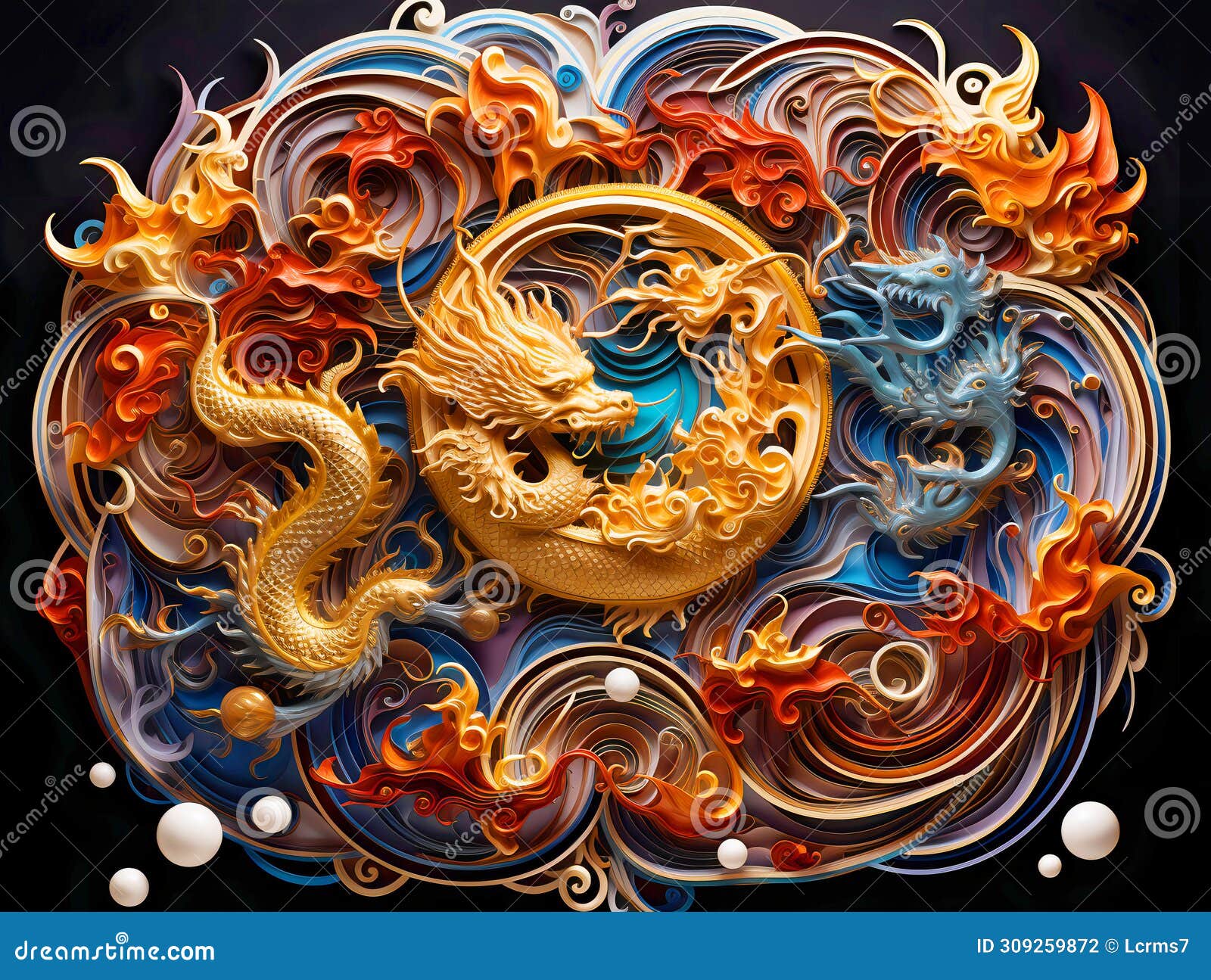 Dragon S Dance Illustration for the Year of the Dragon - Zodiac Sign 库存 ... Dragon S Dance Illustration for the Year of the Dragon - Zodiac Sign 库存 ...
